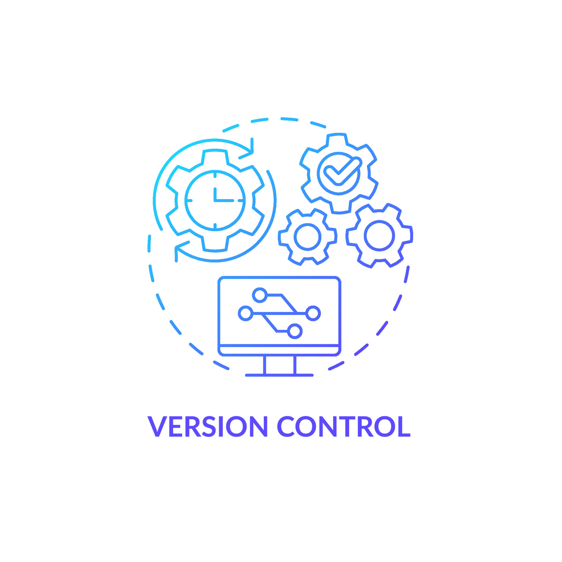 Version control blue gradient concept icon 7002861 Vector Art at Vecteezy