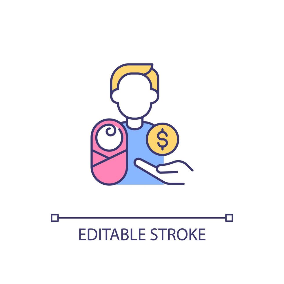 Paid Paternity Leave RGB Color Icon Father Caring For Newborn Work life Balance Fatherhood paid-paternity-leave-rgb-color-icon-father-caring-for-newborn-work-life-balance-fatherhood