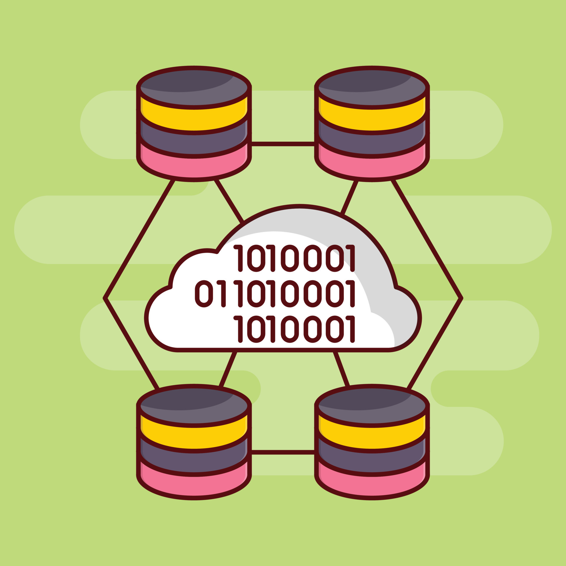 cloud coding vector illustration on a background.Premium quality ...