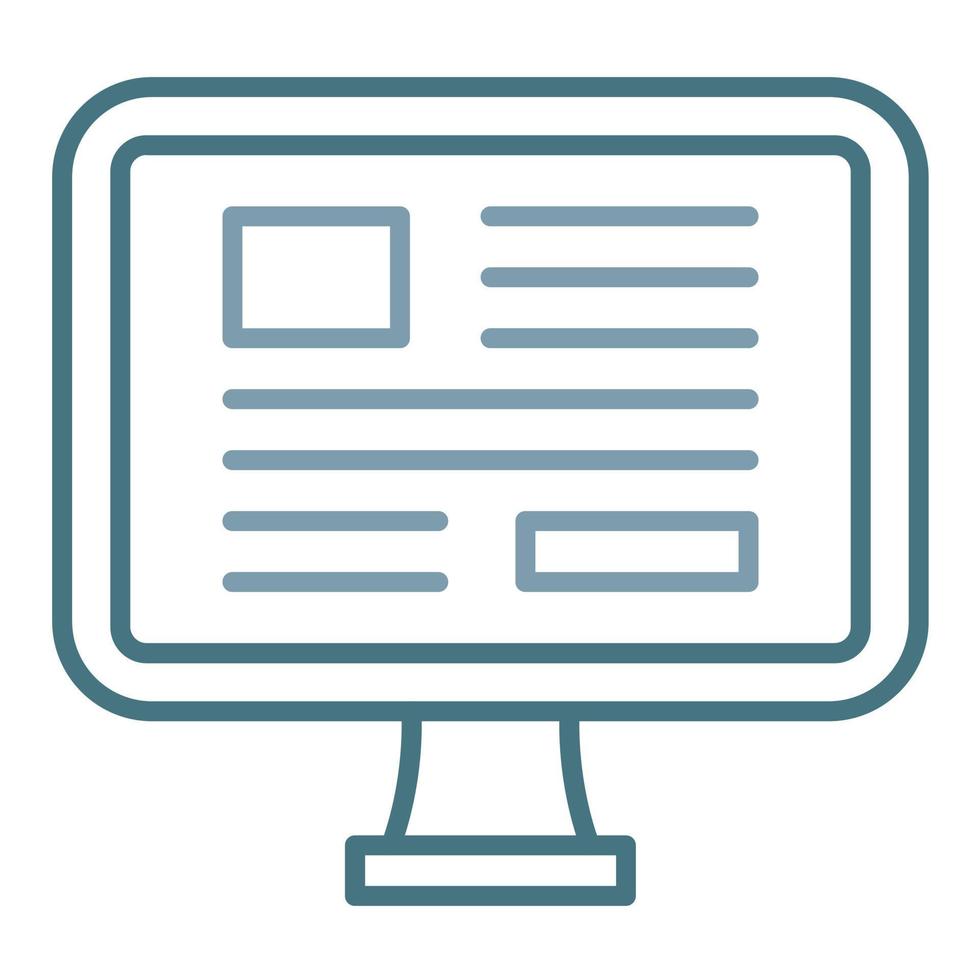 Computer Line Two Color Icon 7028846 Vector Art at Vecteezy