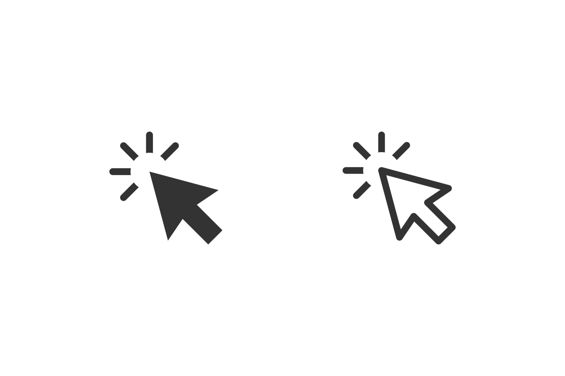 Cursor click icon vector design 7033474 Vector Art at Vecteezy