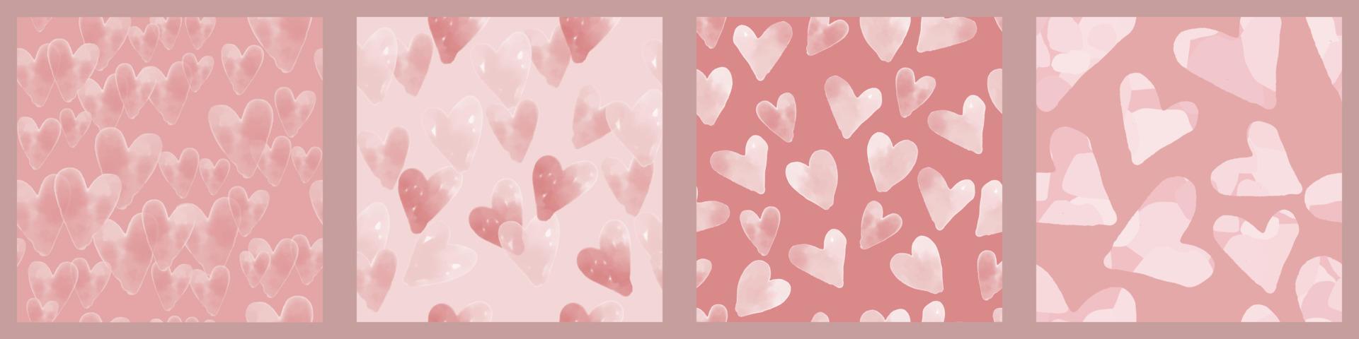Seamless Mixed Pink Heart Pattern Background 7036470 Vector Art At Vecteezy
