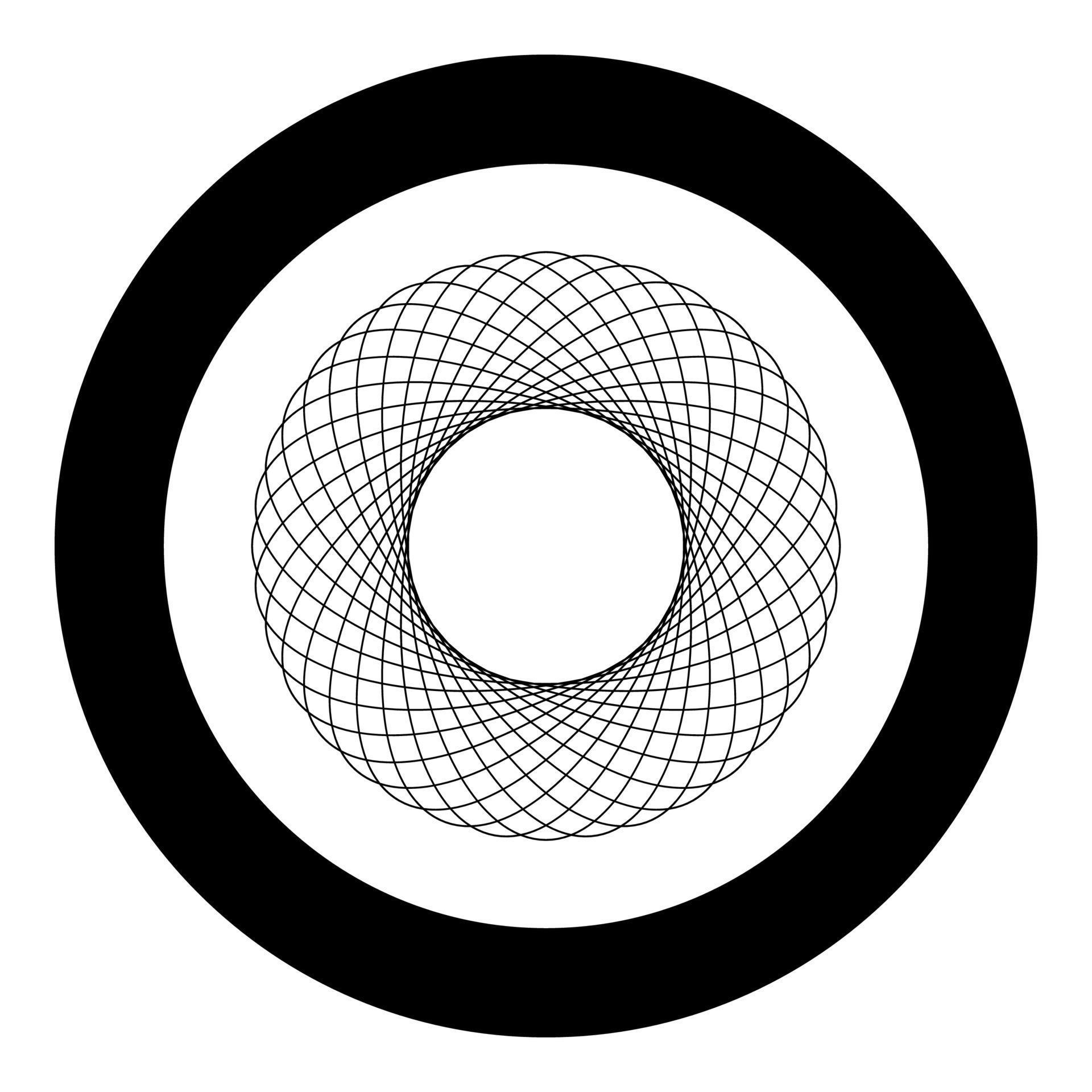 Spirograph Abstract Element Circle Shape Concentric Pattern Fractal