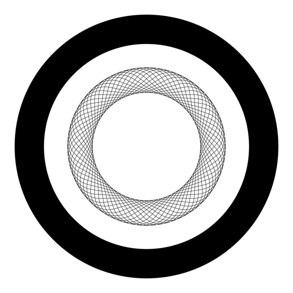 Spirograph Element Empty In Center Abstract Concentric Symbol Icon In