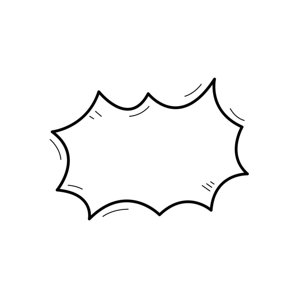 set of speech bubble frames for comic text isolated white background. Empty outline bubble for ...