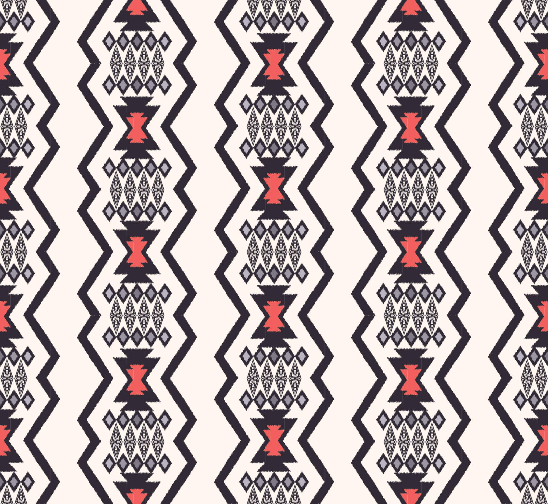 Ikat native aztec tribal zig zag geometric shape seamless background ... Ikat native aztec tribal zig zag geometric shape seamless background ...