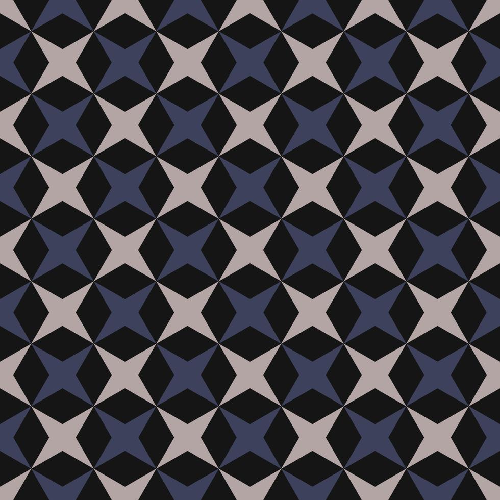 Geometric star grid seamless pattern on black background. Modern ...