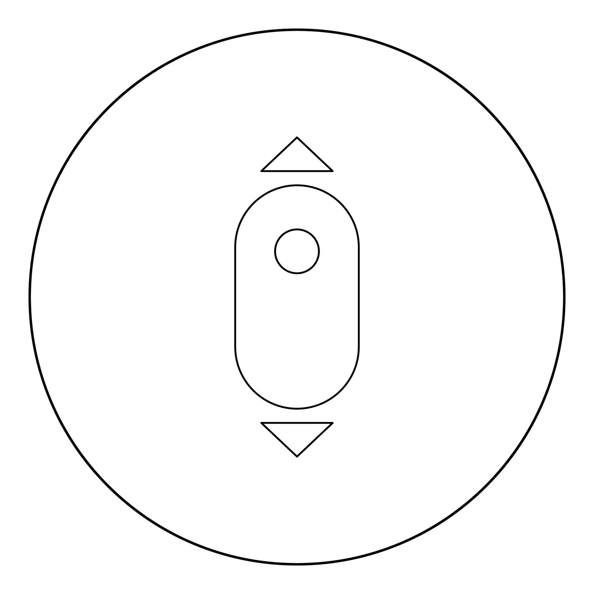 Scroll Down Computer Mouse Icon Black Color In Circle 7050403 Vector