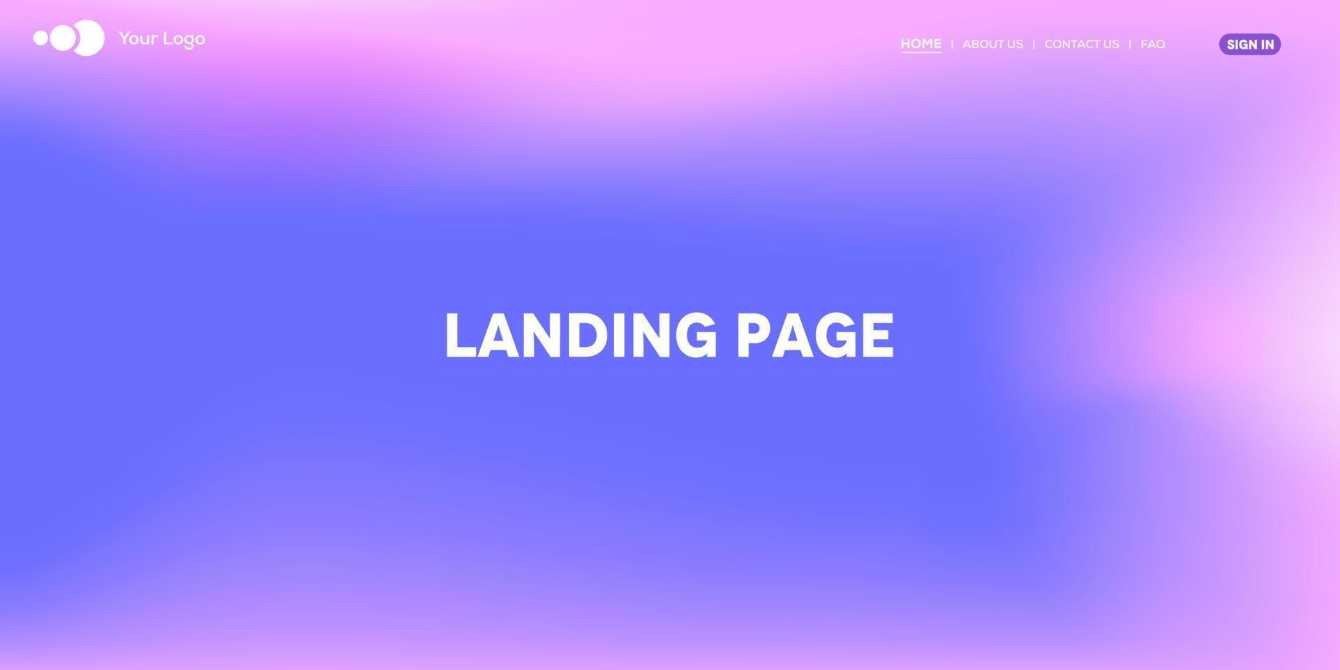 Minimalist landing page for website UI design background. Vector ...