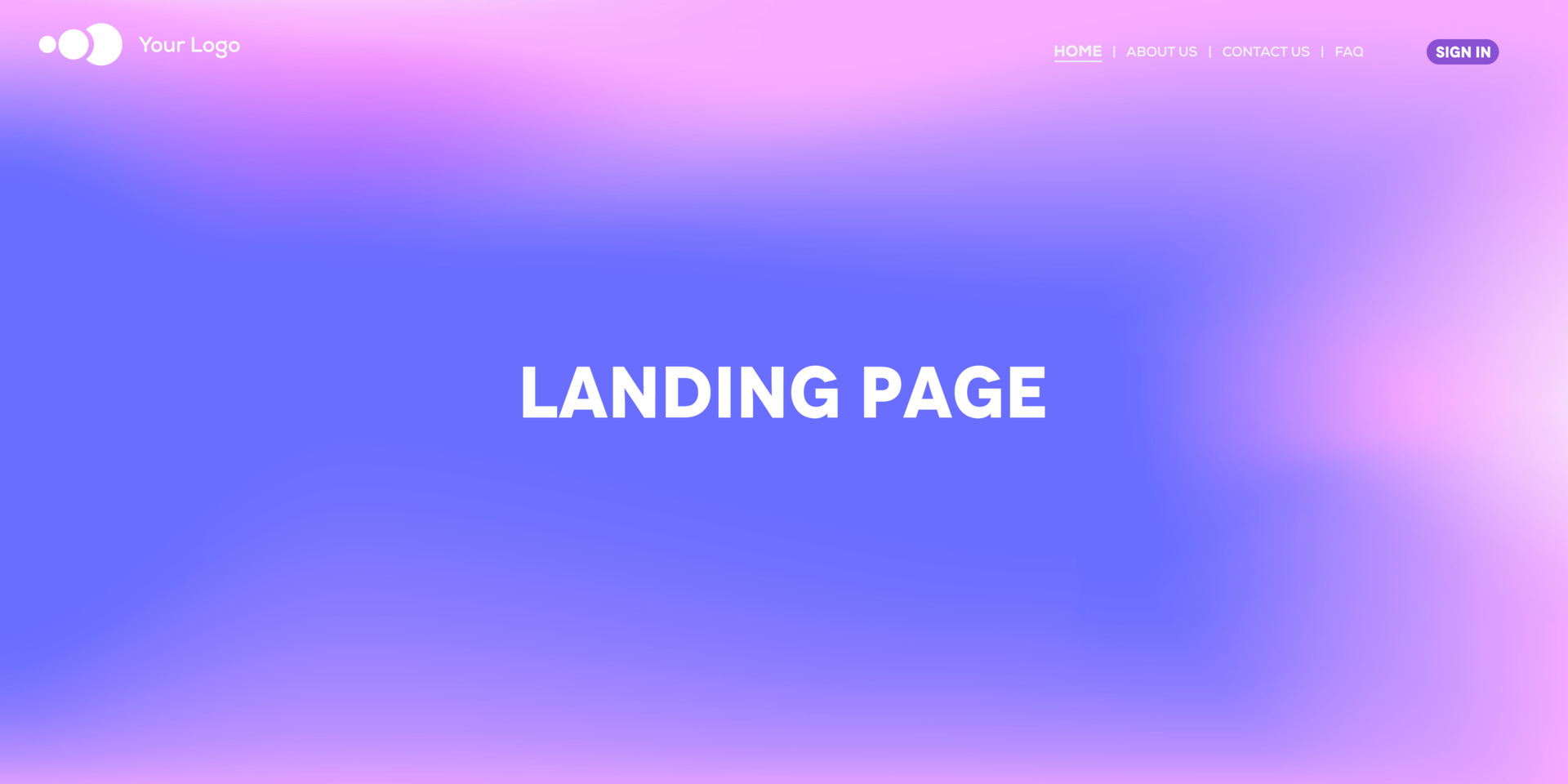 Minimalist landing page for website UI design background. Vector ...