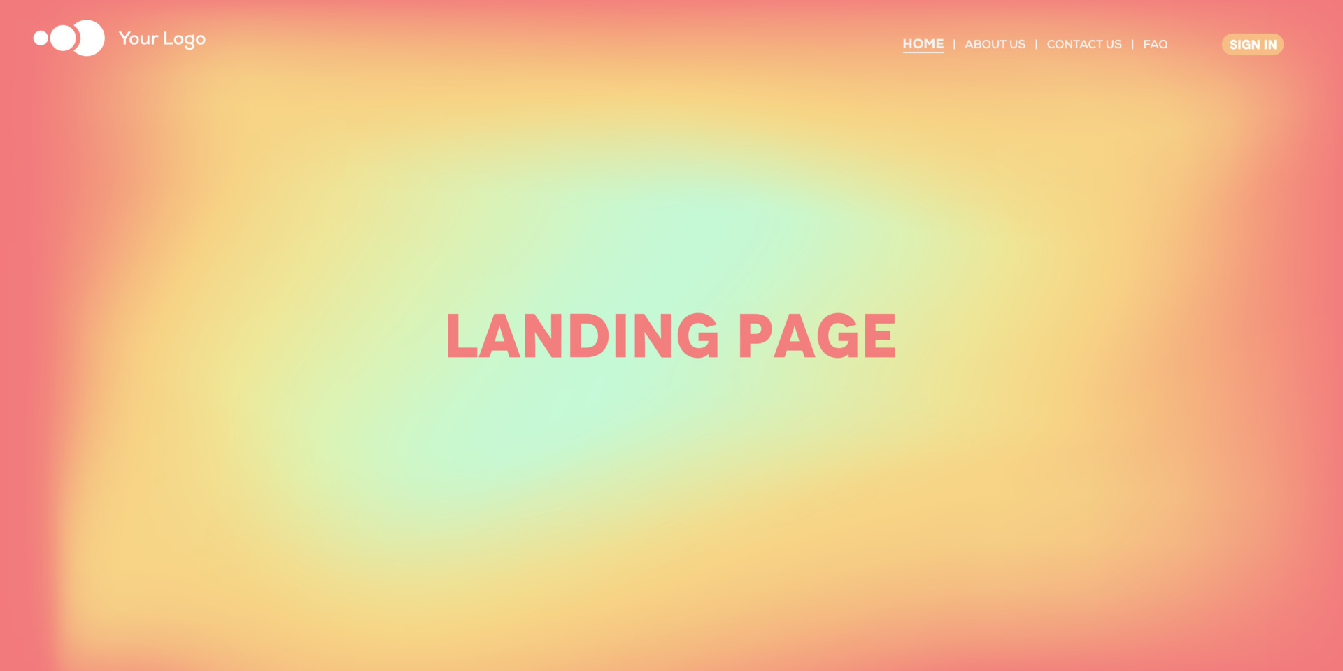 Minimalist landing page for website UI design background. Vector ...