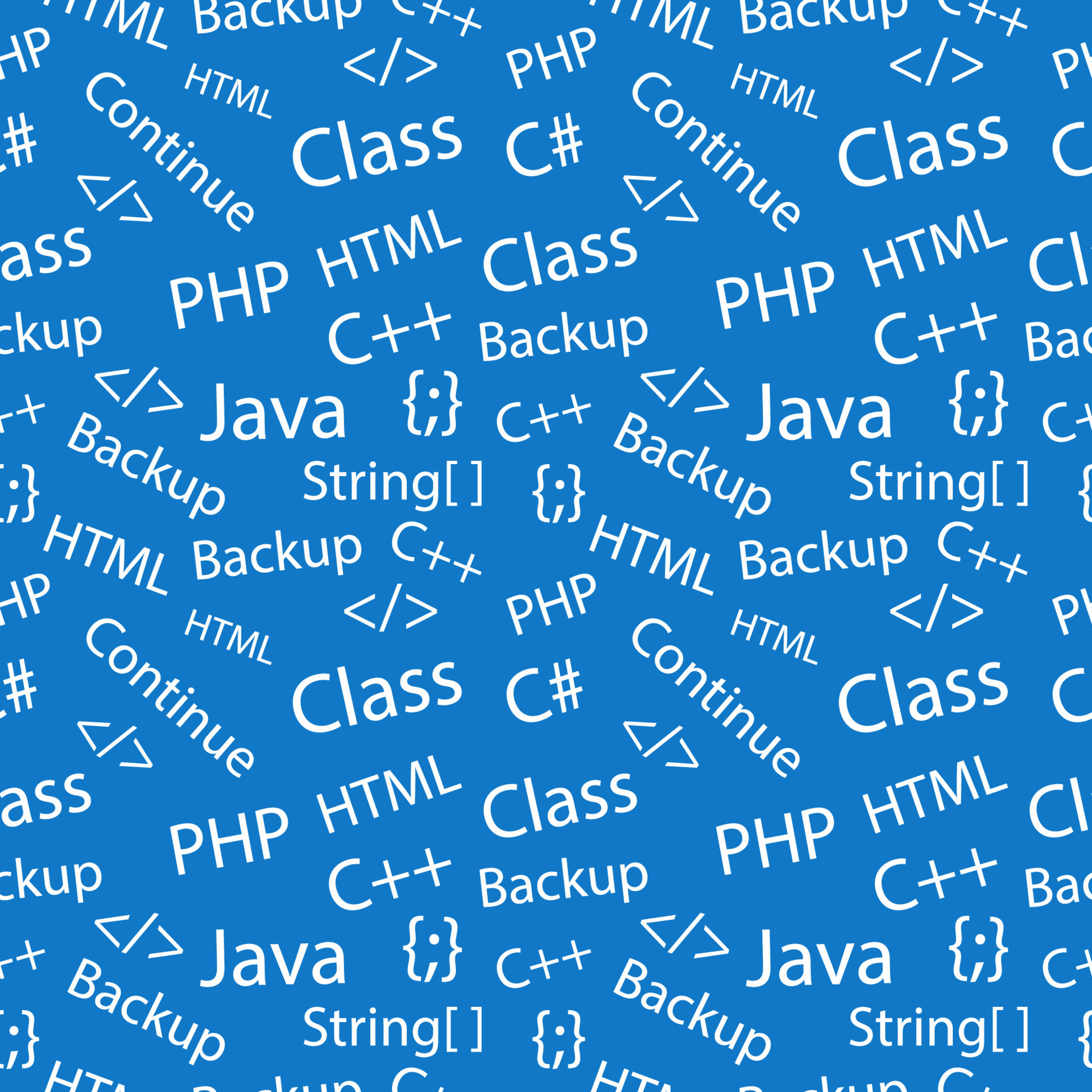 Seamless texture with mathematical signs, programming languages ...