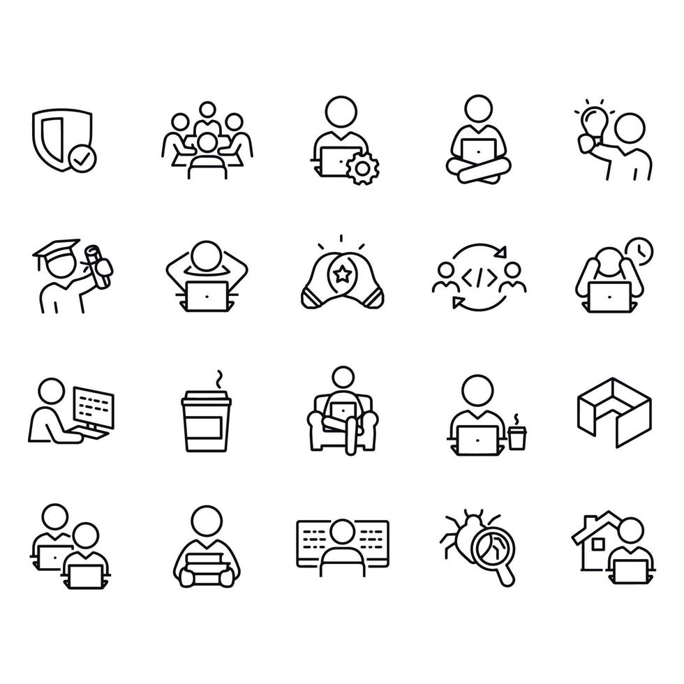 Computer Programing icons vector design 7066311 Vector Art at Vecteezy