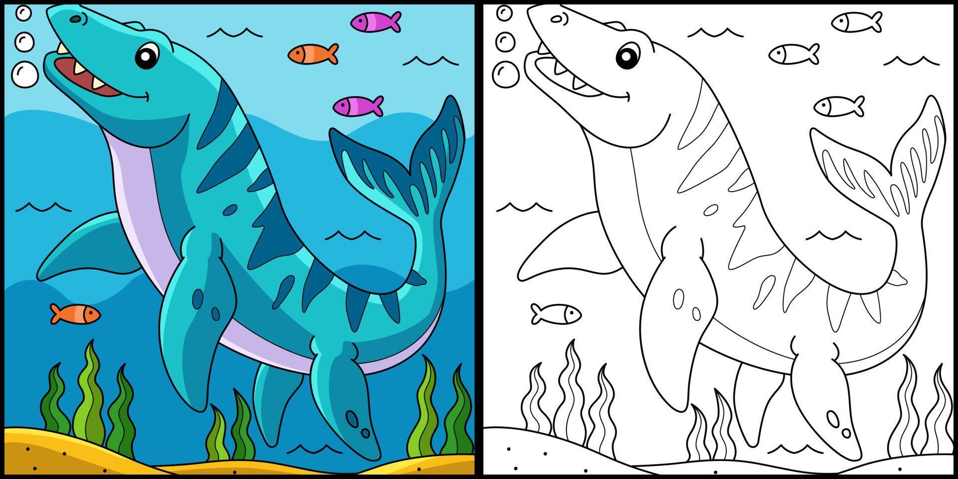 Mosasaurus Dinosaur Coloring Page Illustration 7066592 Vector Art at ... Mosasaurus Dinosaur Coloring Page Illustration 7066592 Vector Art at ...