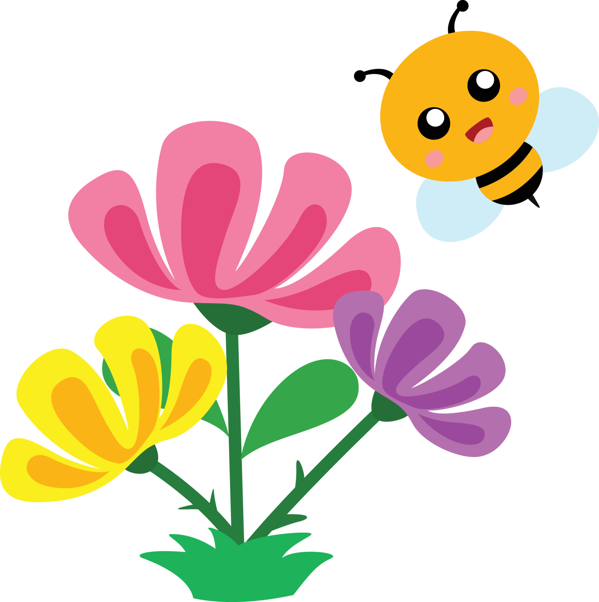Bee And Flower Clipart