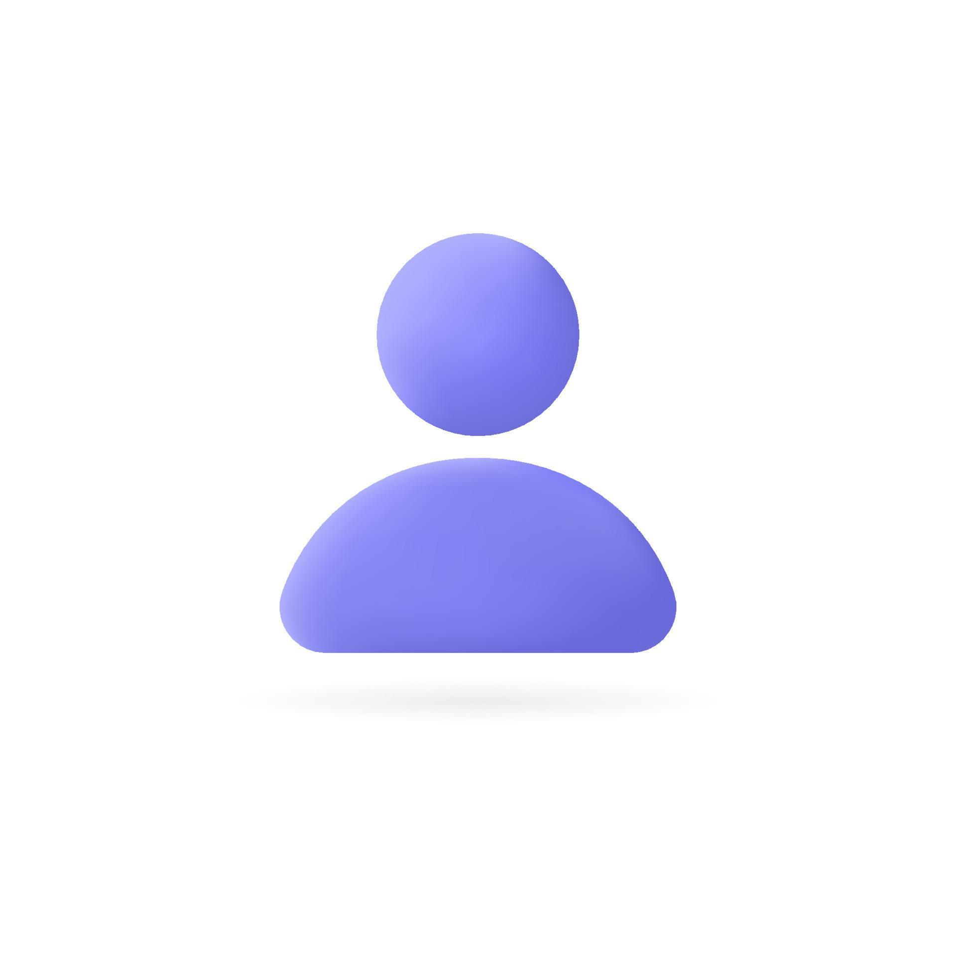 3d user icon in a minimalistic style. User symbol for your website ...