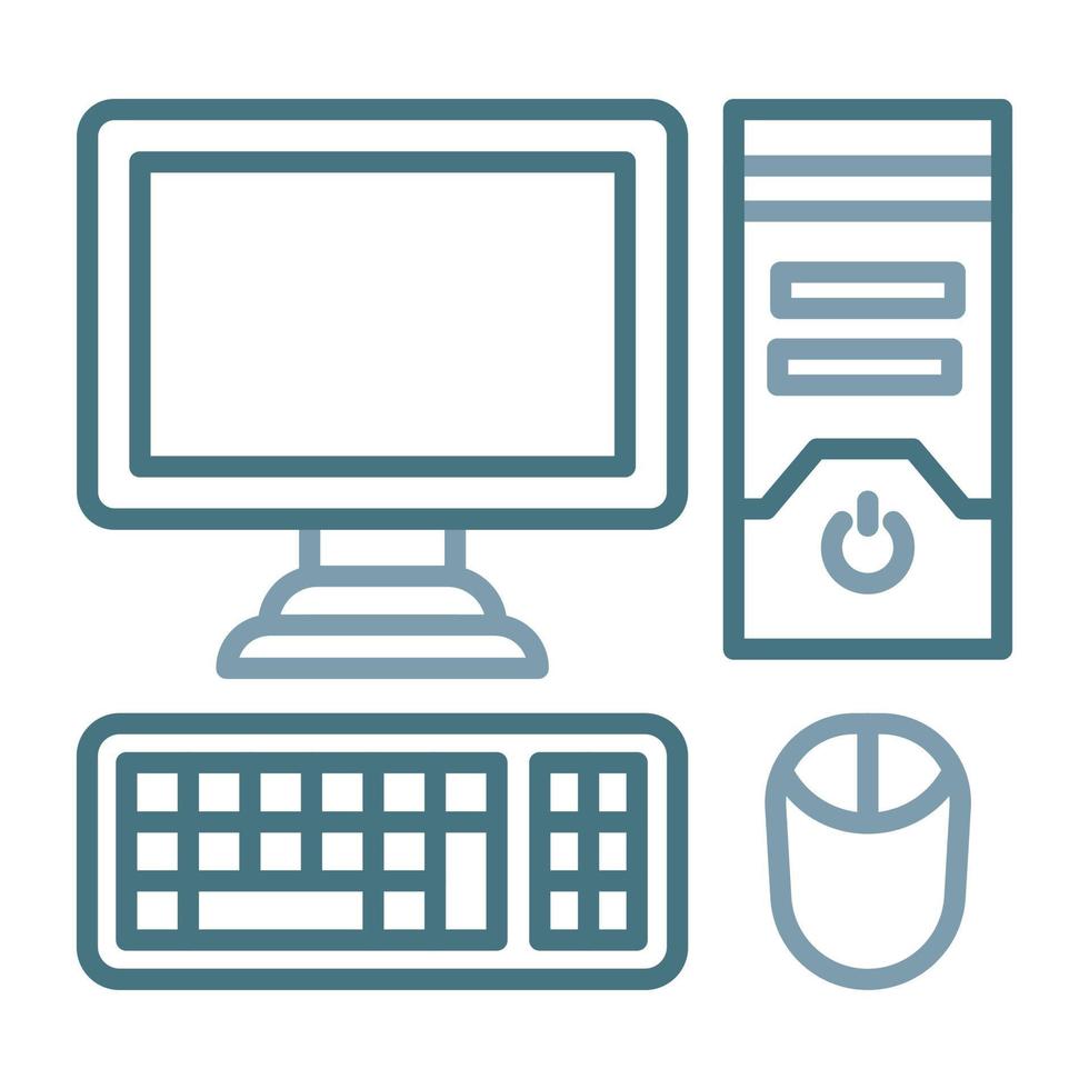 Computer Line Two Color Icon 7071364 Vector Art at Vecteezy
