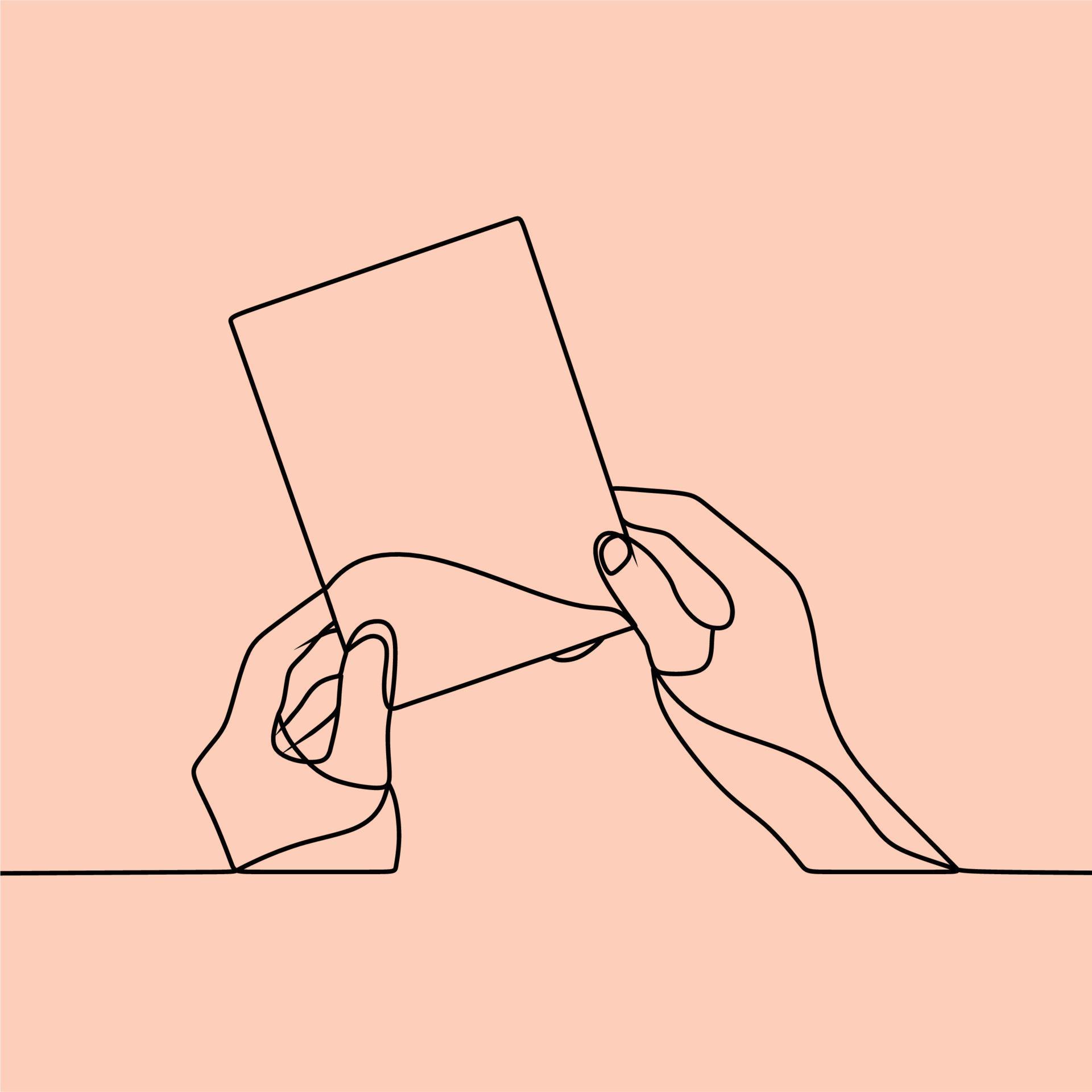 continuous line drawing on card 7072053 Vector Art at Vecteezy