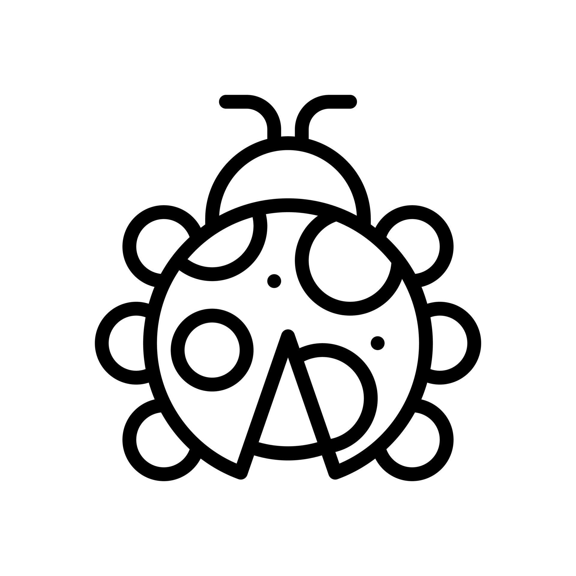 ladybug line style icon. vector illustration for graphic design ...