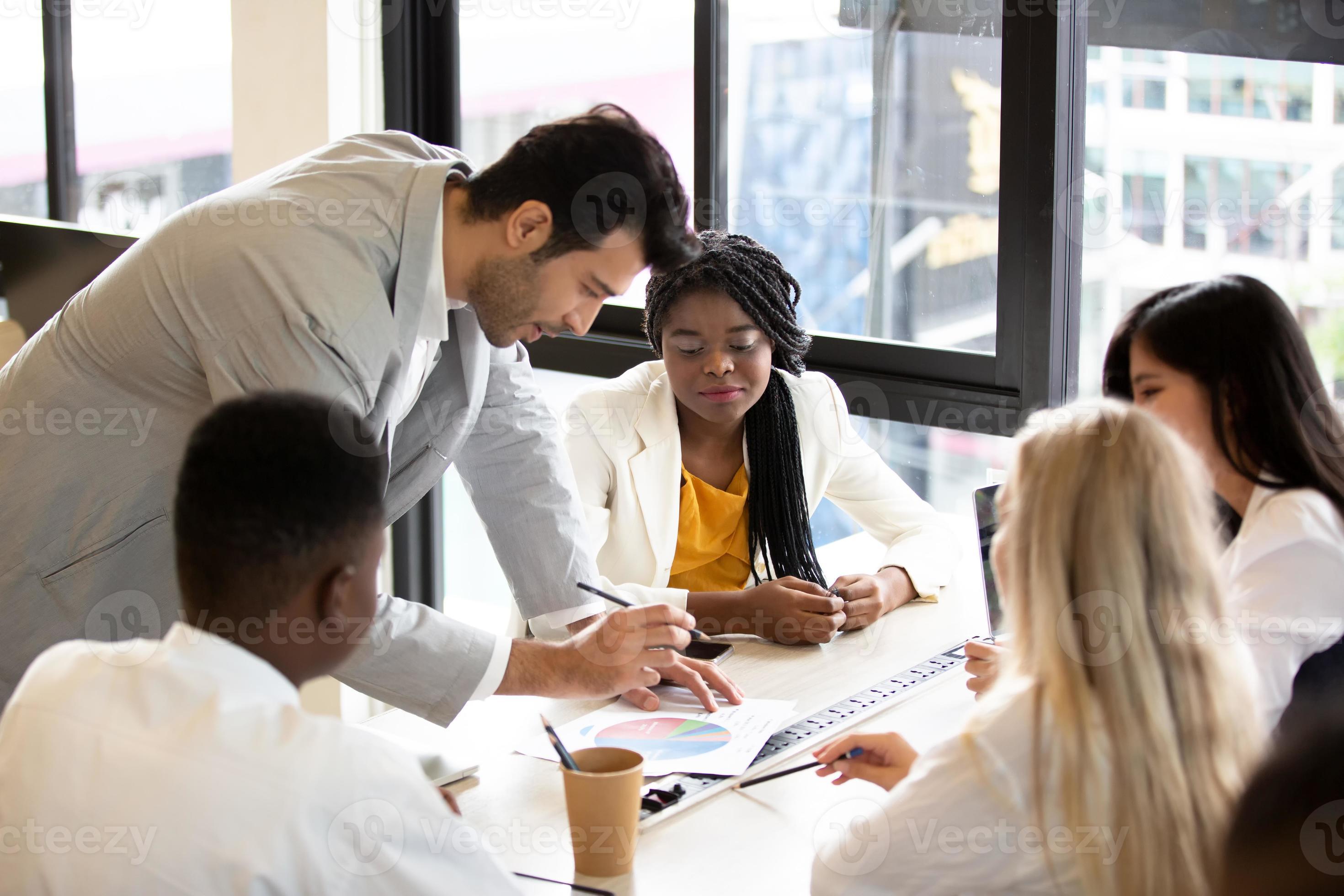 Group of diverse business people collaborating in office or Multiethnic ... Group of diverse business people collaborating in office or Multiethnic ...