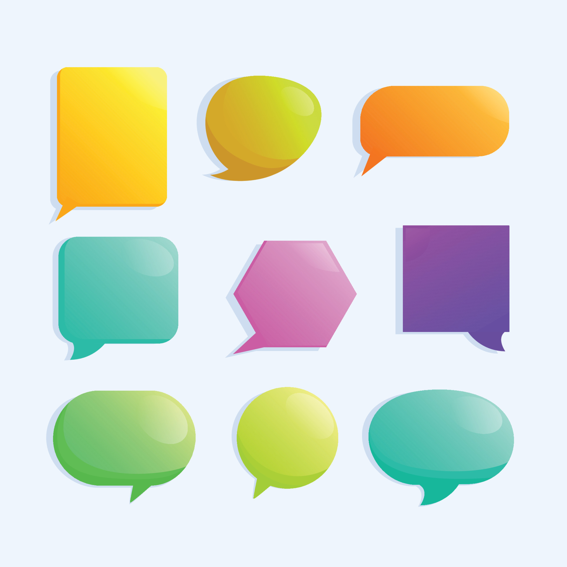 Gradient Chat Bubble Template 7074657 Vector Art at Vecteezy