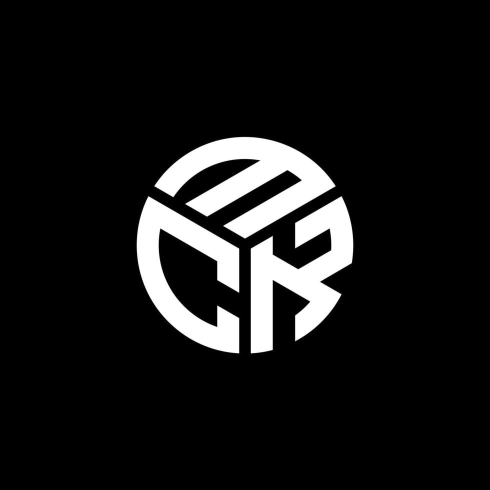 diseño del logotipo de la letra mck sobre fondo negro. concepto de logotipo de letra de ...
