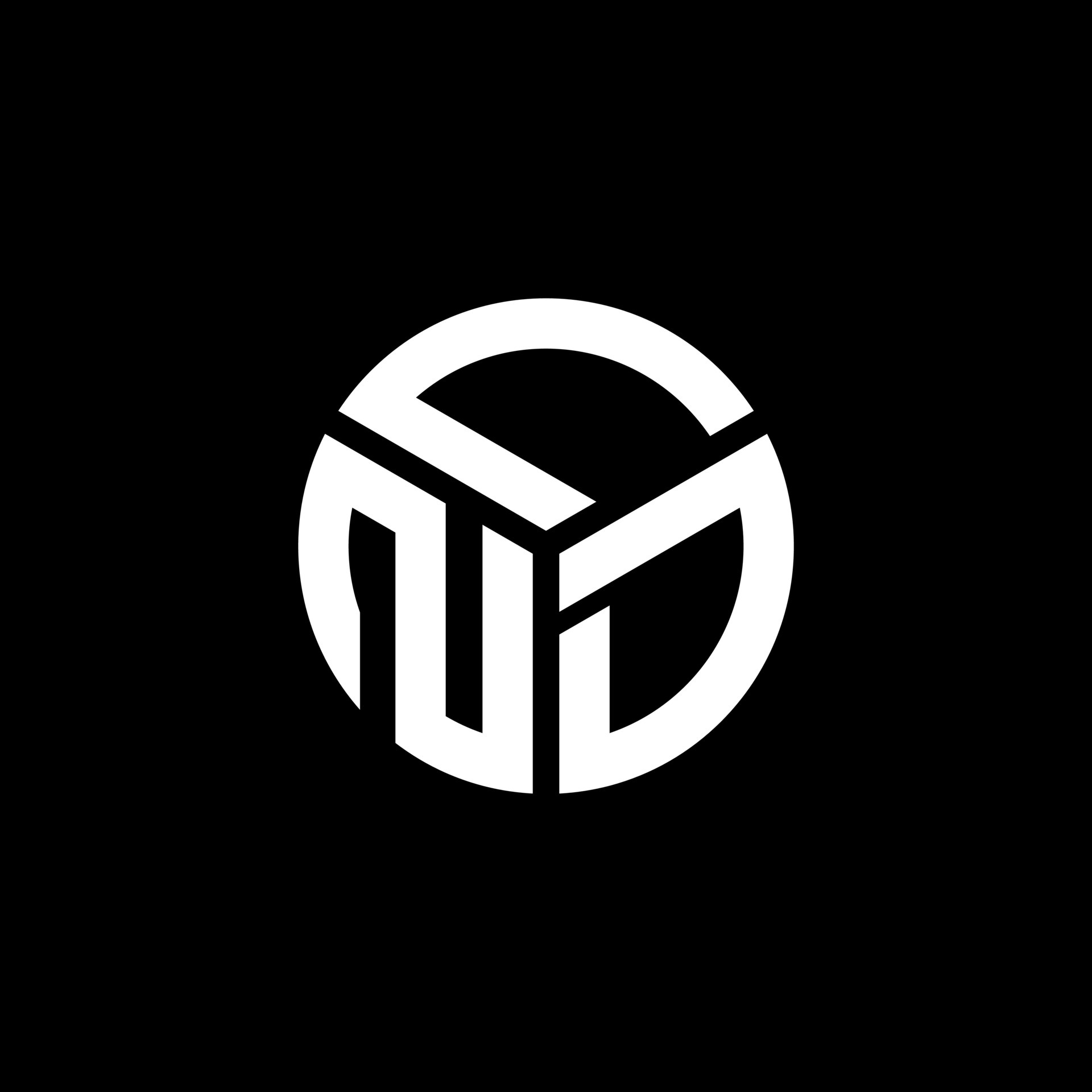 Lnd Letter Logo Design On Black Background Lnd Creative Initials Letter Logo Concept Lnd