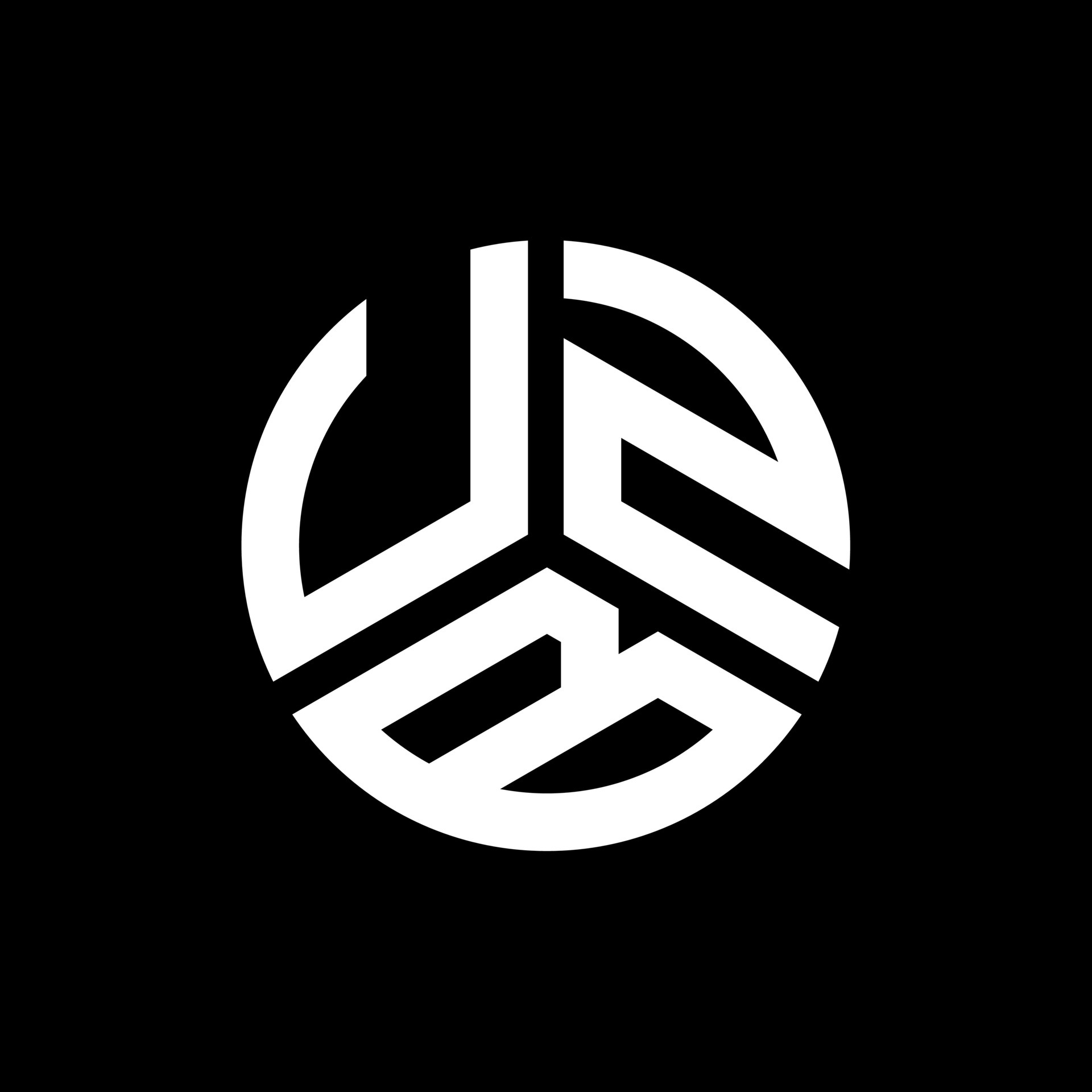 Uzb Letter Logo Design On Black Background Uzb Creative Initials Letter Logo Concept Uzb