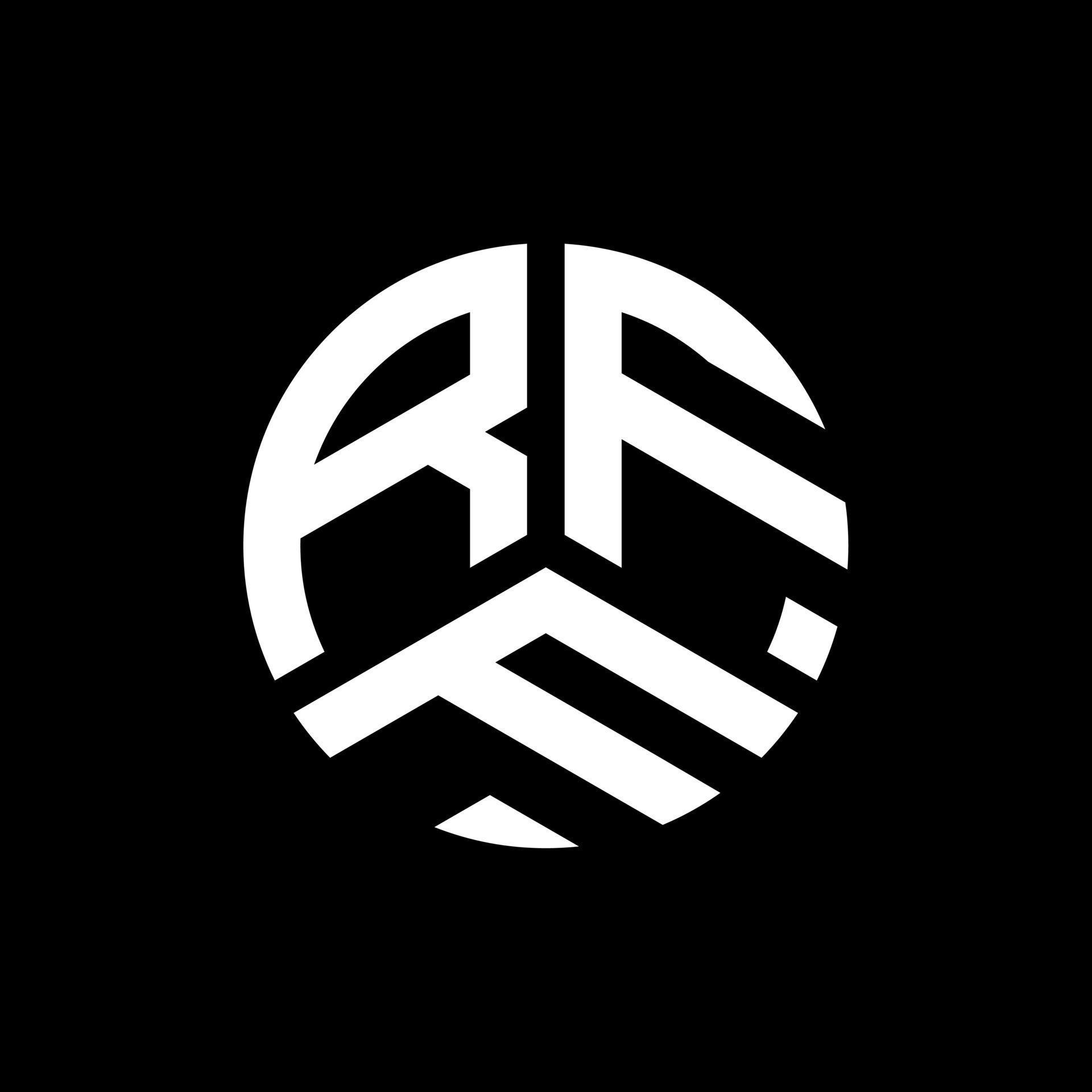 RFF letter logo design on WHITE background. RFF creative initials letter logo concept. RFF ...