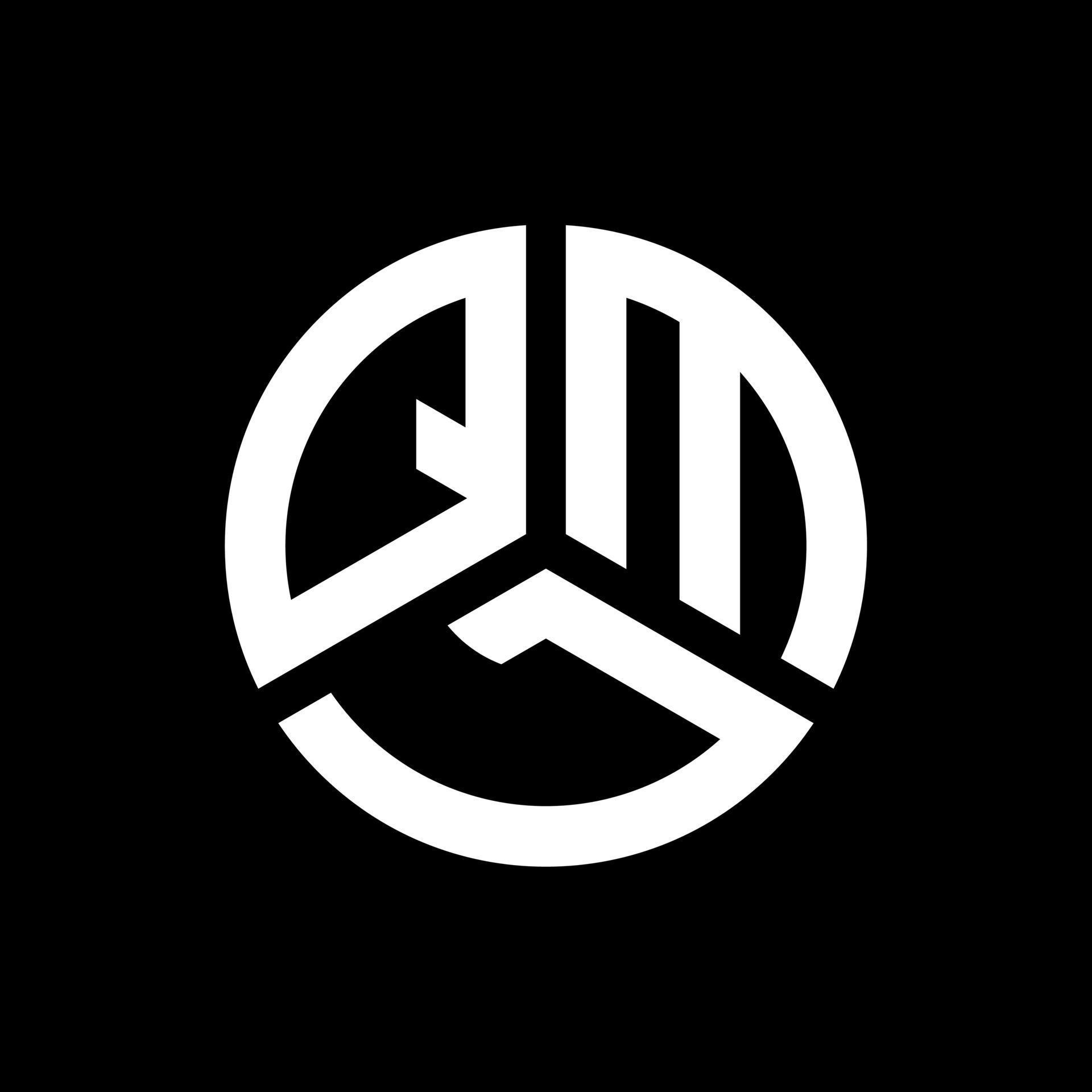 QML letter logo design on black background. QML creative initials letter logo concept. QML ...