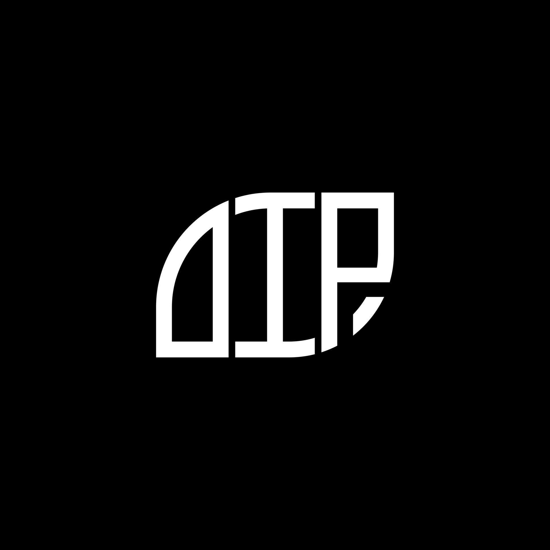 diseño de logotipo de letra oip sobre fondo negro. concepto de logotipo ... diseño de logotipo de letra oip sobre fondo negro. concepto de logotipo ...