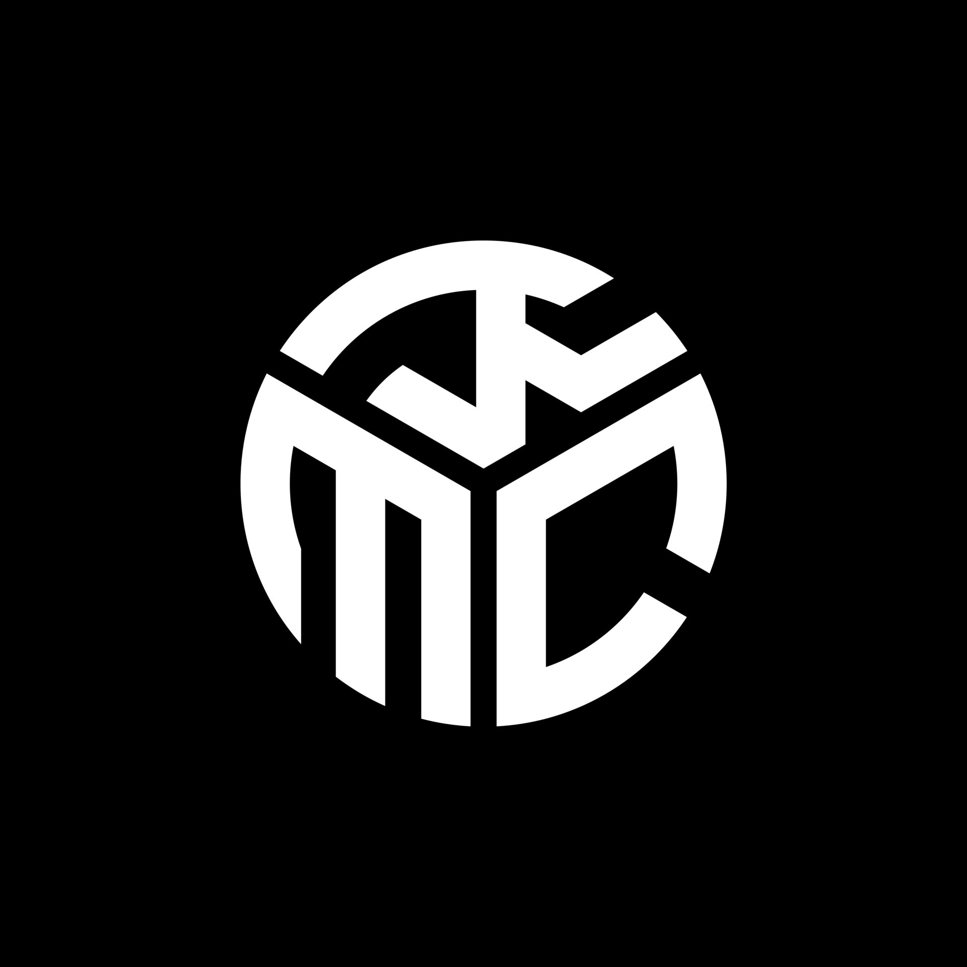 KMC letter logo design on black background. KMC creative initials ... KMC letter logo design on black background. KMC creative initials ...