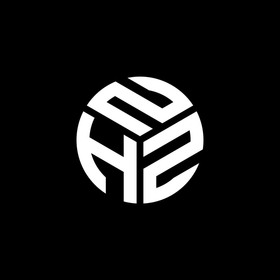 NHZ letter logo design on black background. NHZ creative initials letter logo concept. NHZ ...