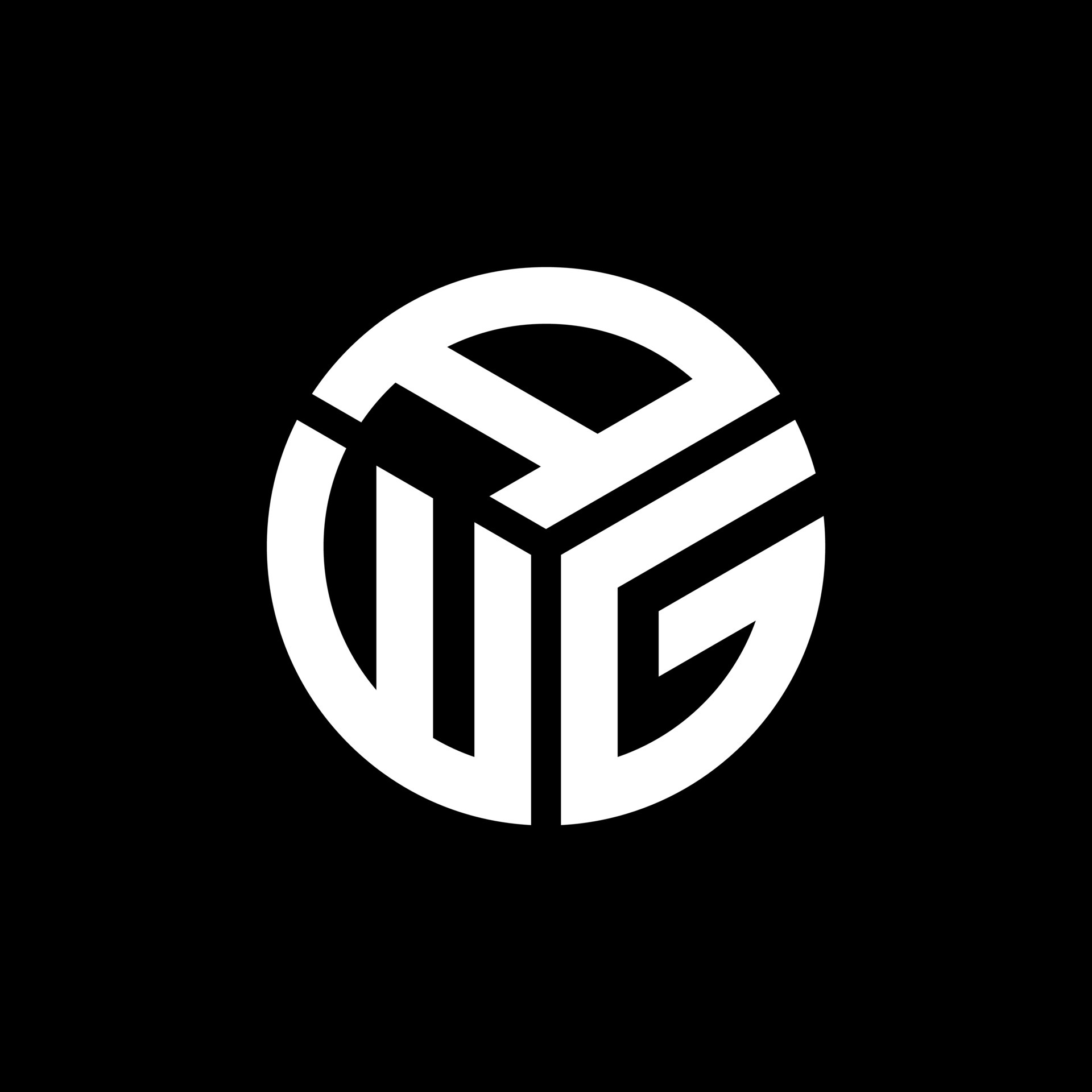 Awg Letter Logo Design On Black Background Awg Creative Initials Letter Logo Concept Awg