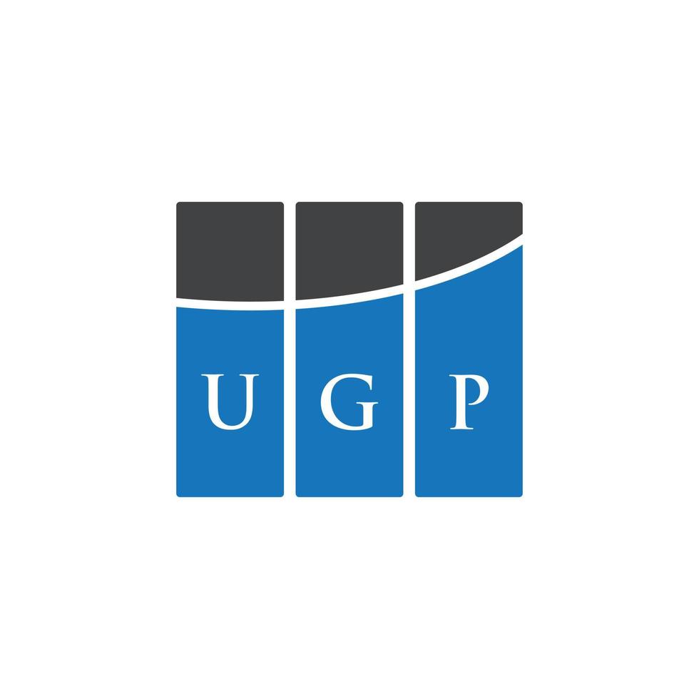 diseño de logotipo de letra ugp sobre fondo blanco. concepto de logotipo de letra de iniciales ...