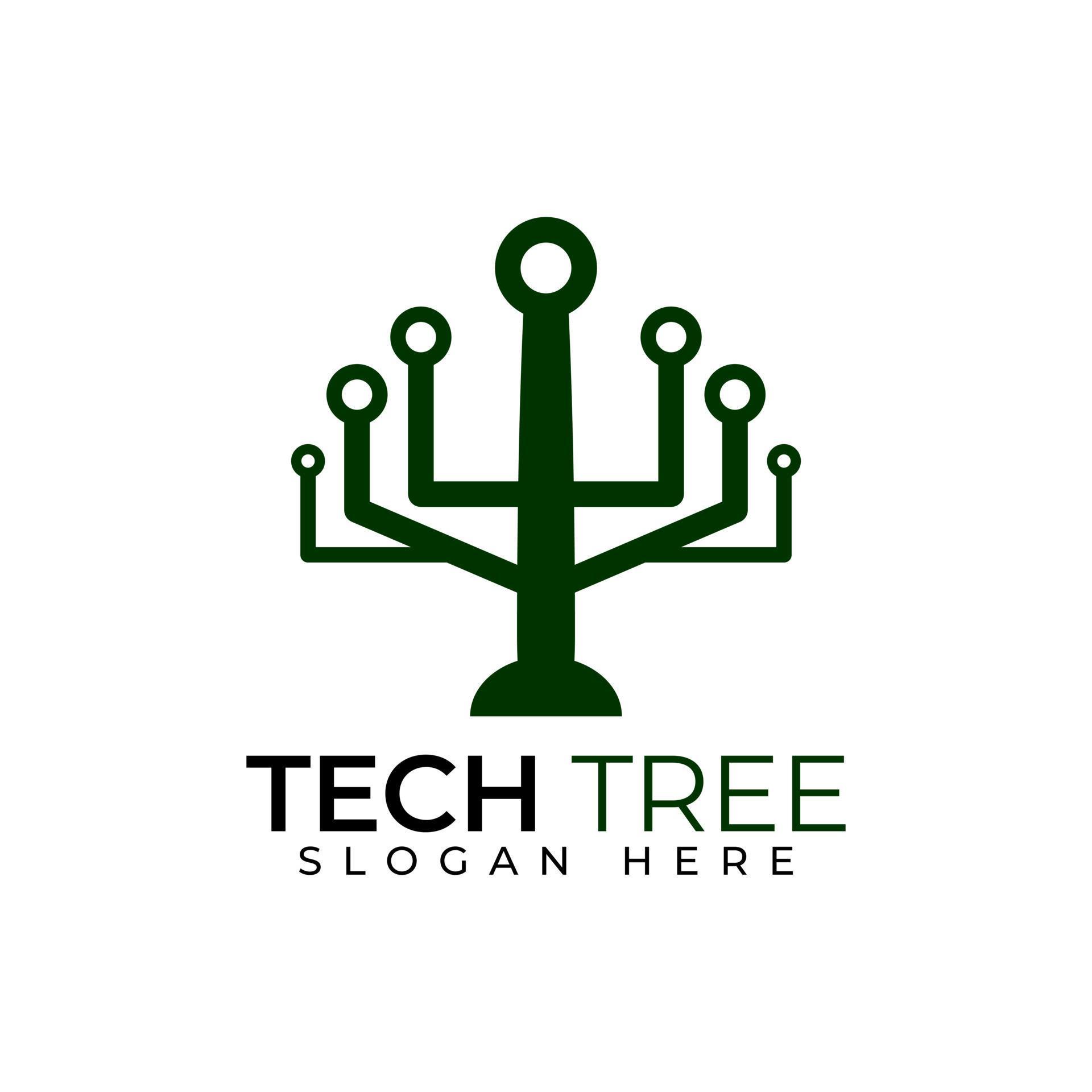 Tree tech logo icon design template 7092489 Vector Art at Vecteezy