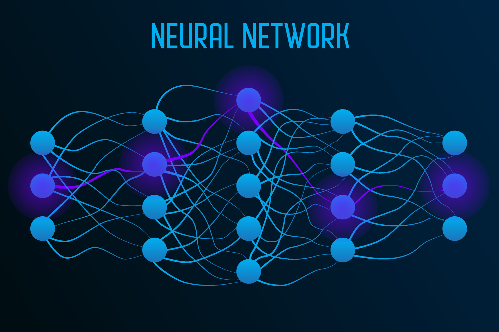 Neural network model with real synapses between neurons 7092752 Vector ...