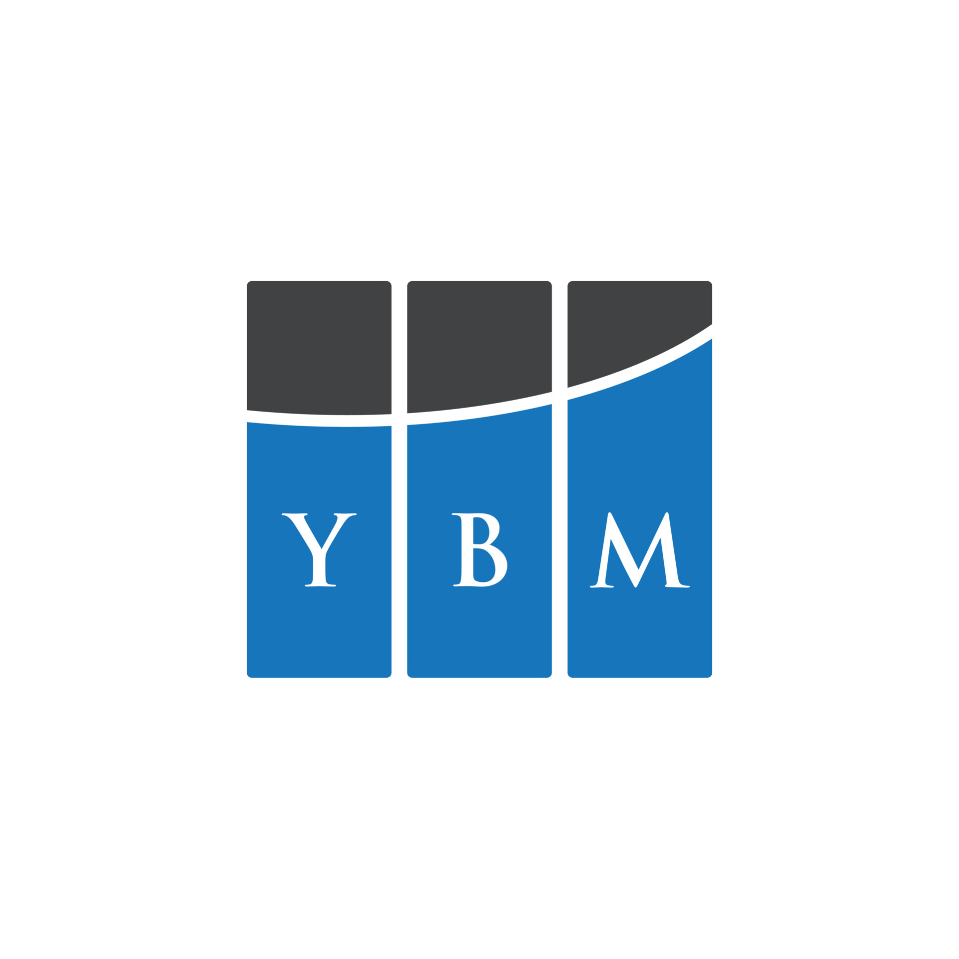 diseño de logotipo de letra ybm sobre fondo blanco. ybm creative iniciales carta logo concepto ...