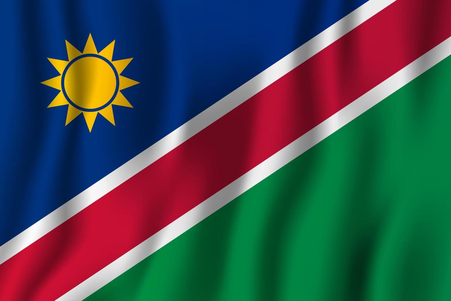 Namibia Realistic Waving Flag Vector Illustration National Country