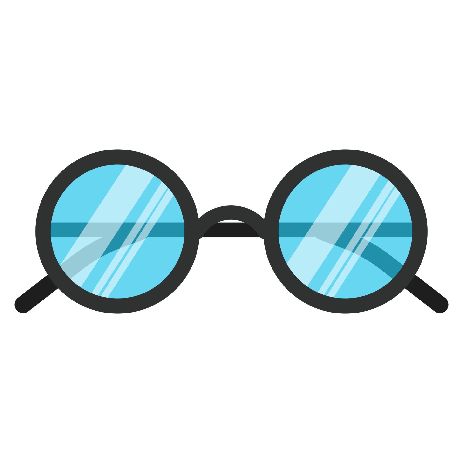 Black Nerd Eye Glasses Vector Flat Illustration Design Concept Isolated On White Background