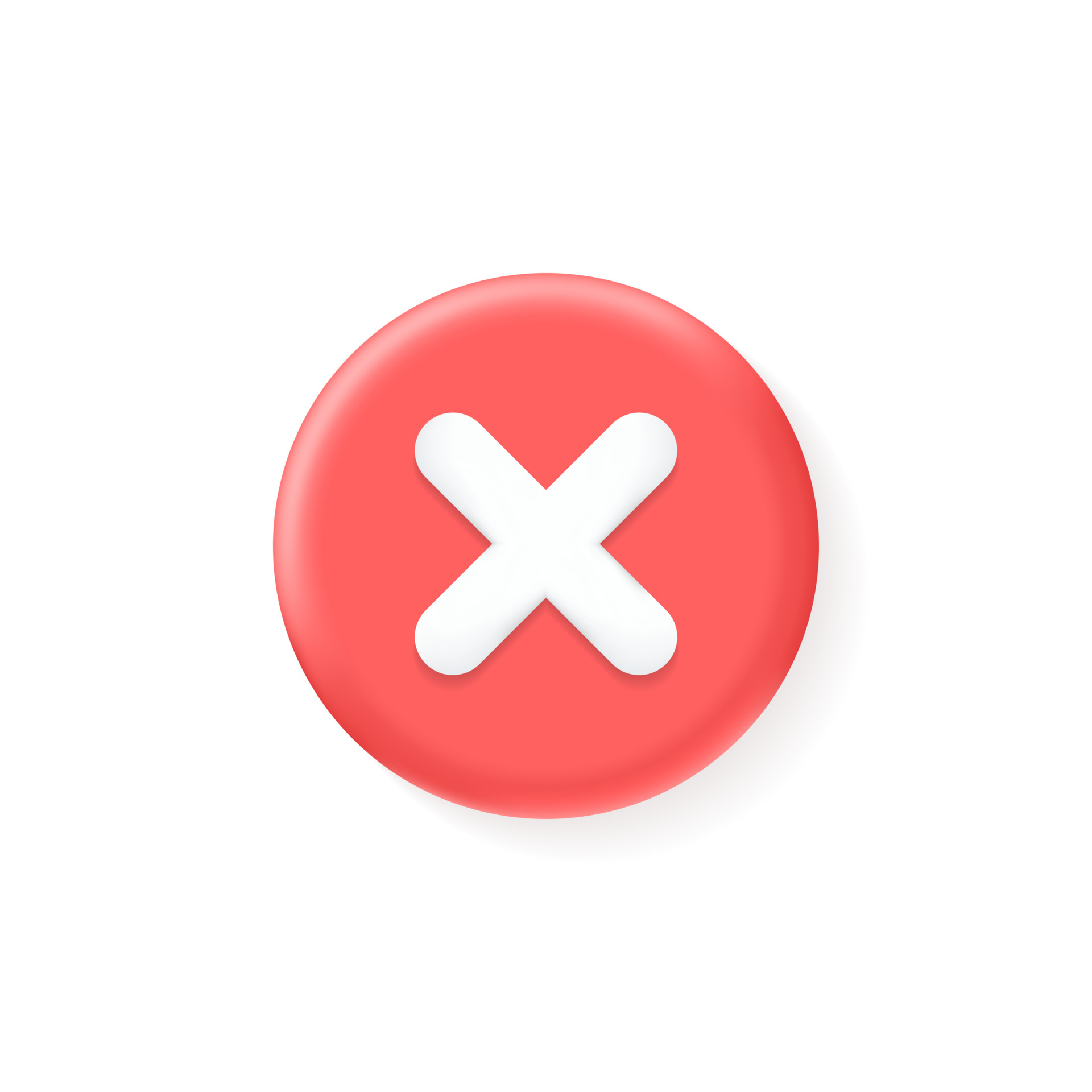 3D delete button icon realistic vector concept isolated 7100376 Vector ...