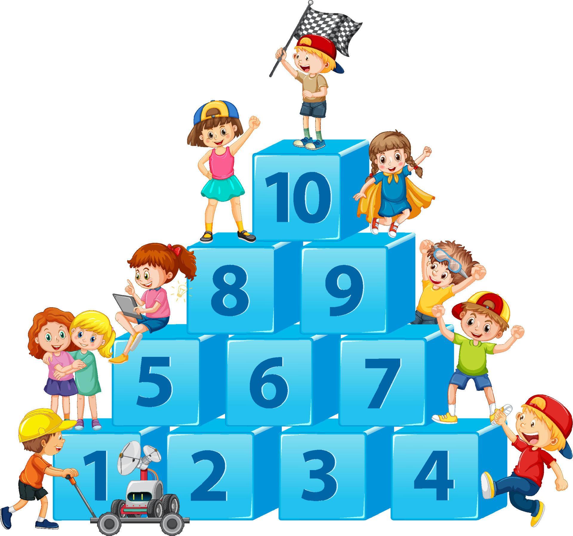 Counting number 1 to 10 for kids 7101502 Vector Art at Vecteezy