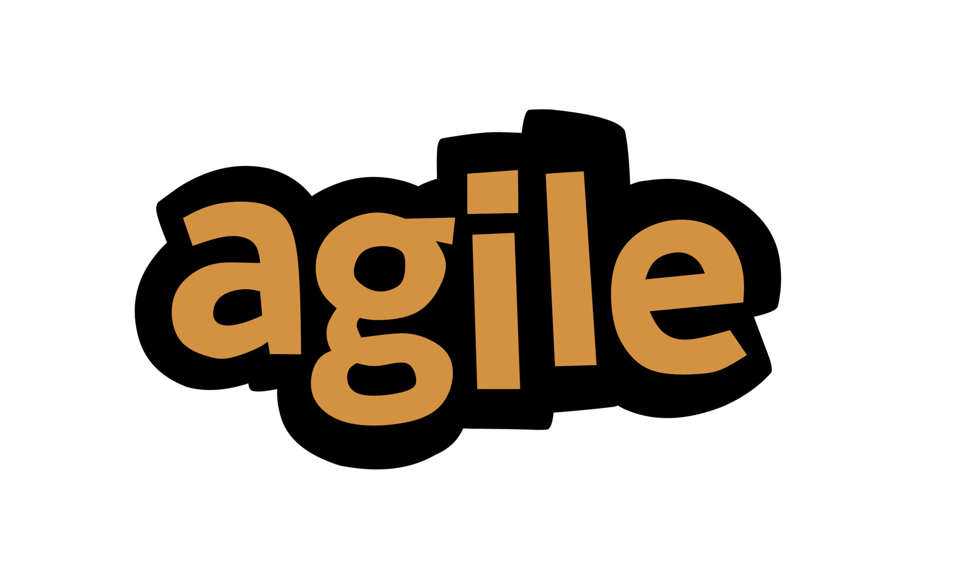 AGILE writing vector design on white background 7102523 Vector Art at ...