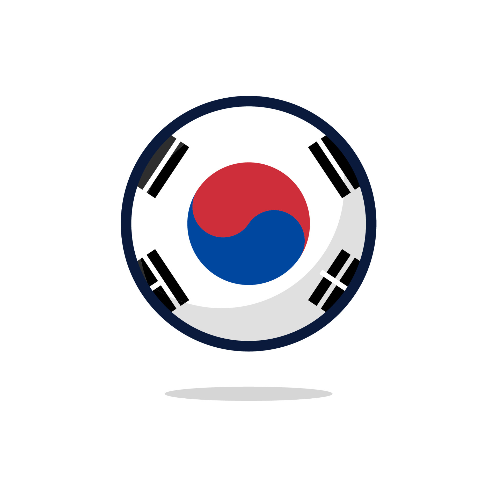 South Korea Flag Icon 7104397 Vector Art At Vecteezy