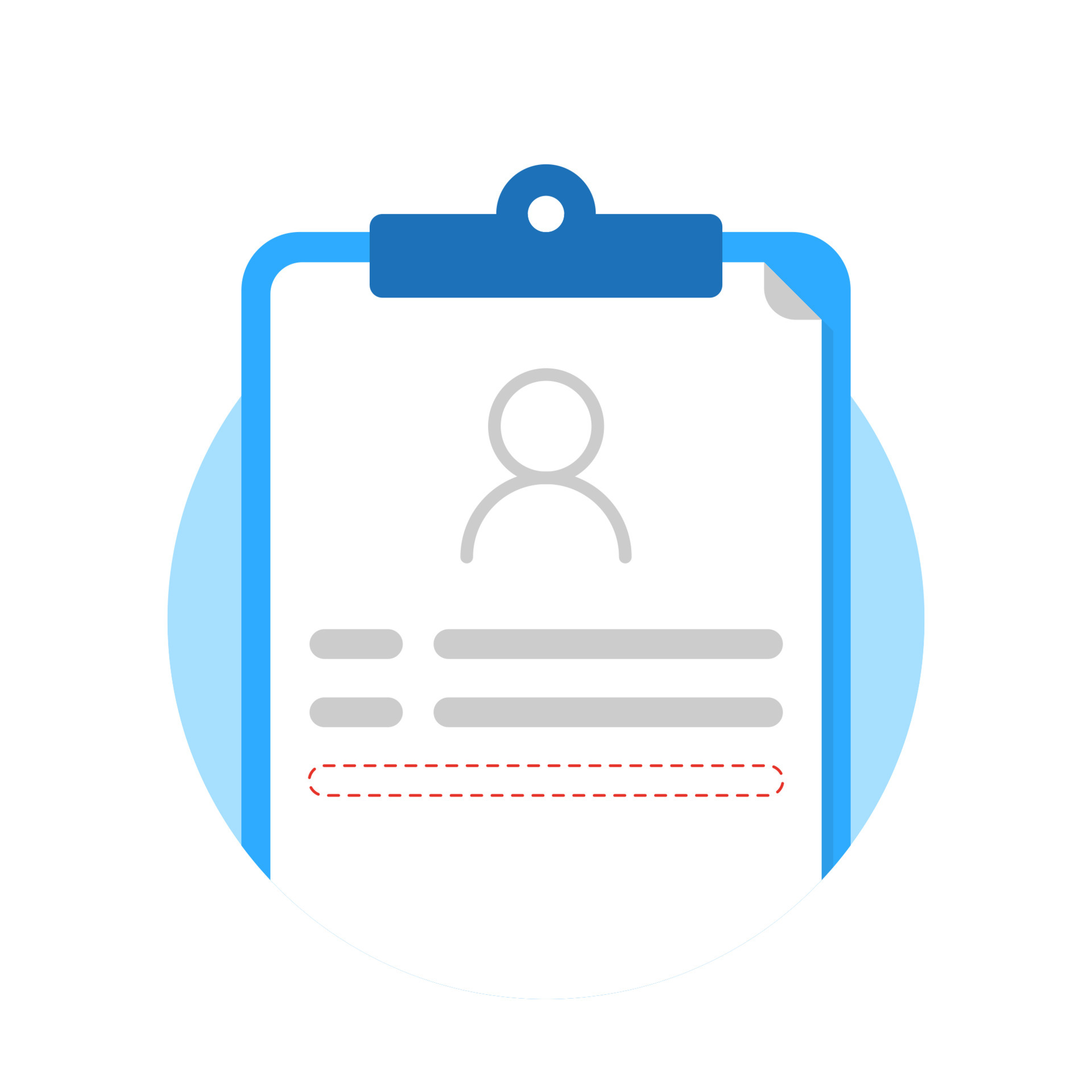 incomplete personal data information concept illustration flat design ...