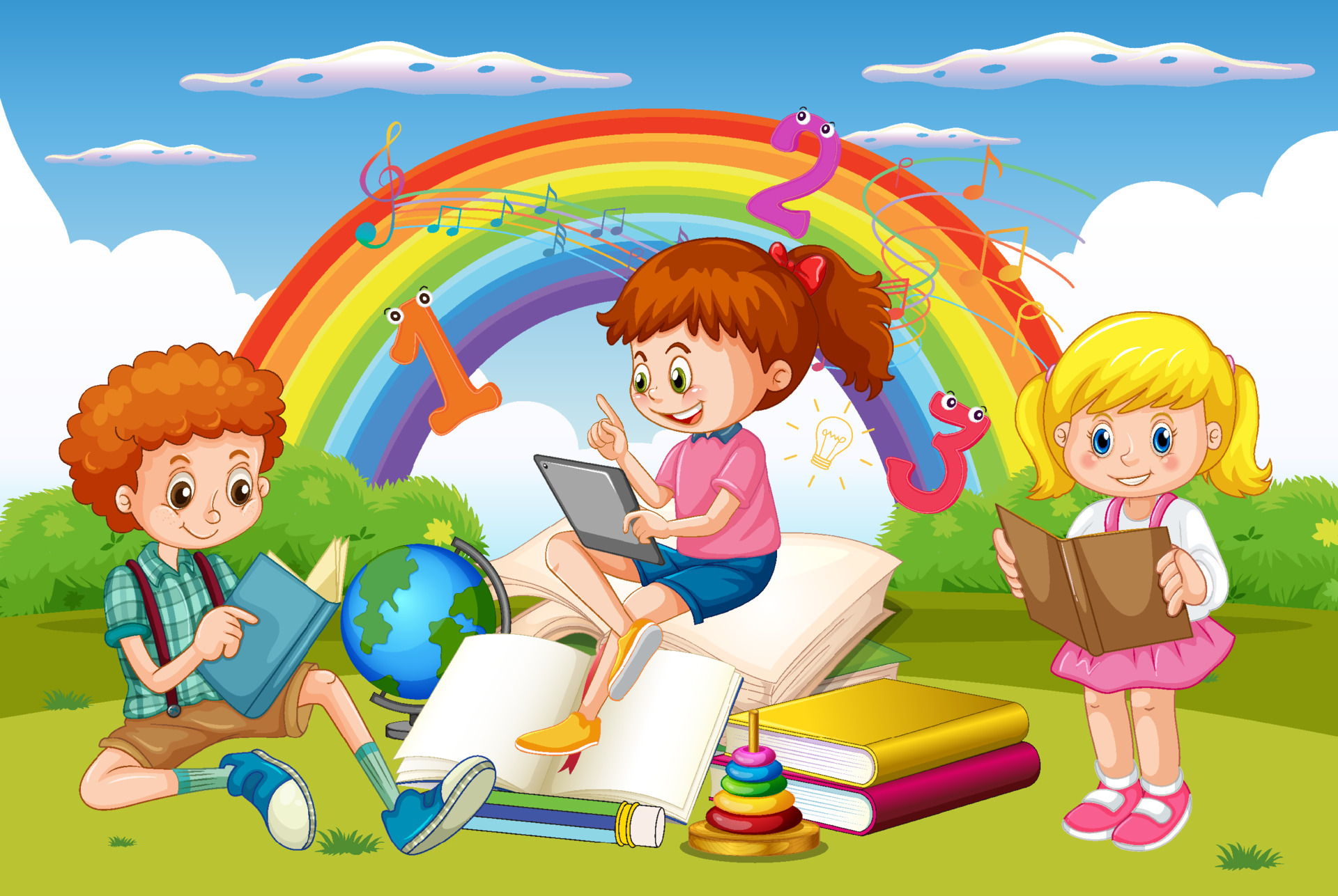 Kid Book Vector Clipart