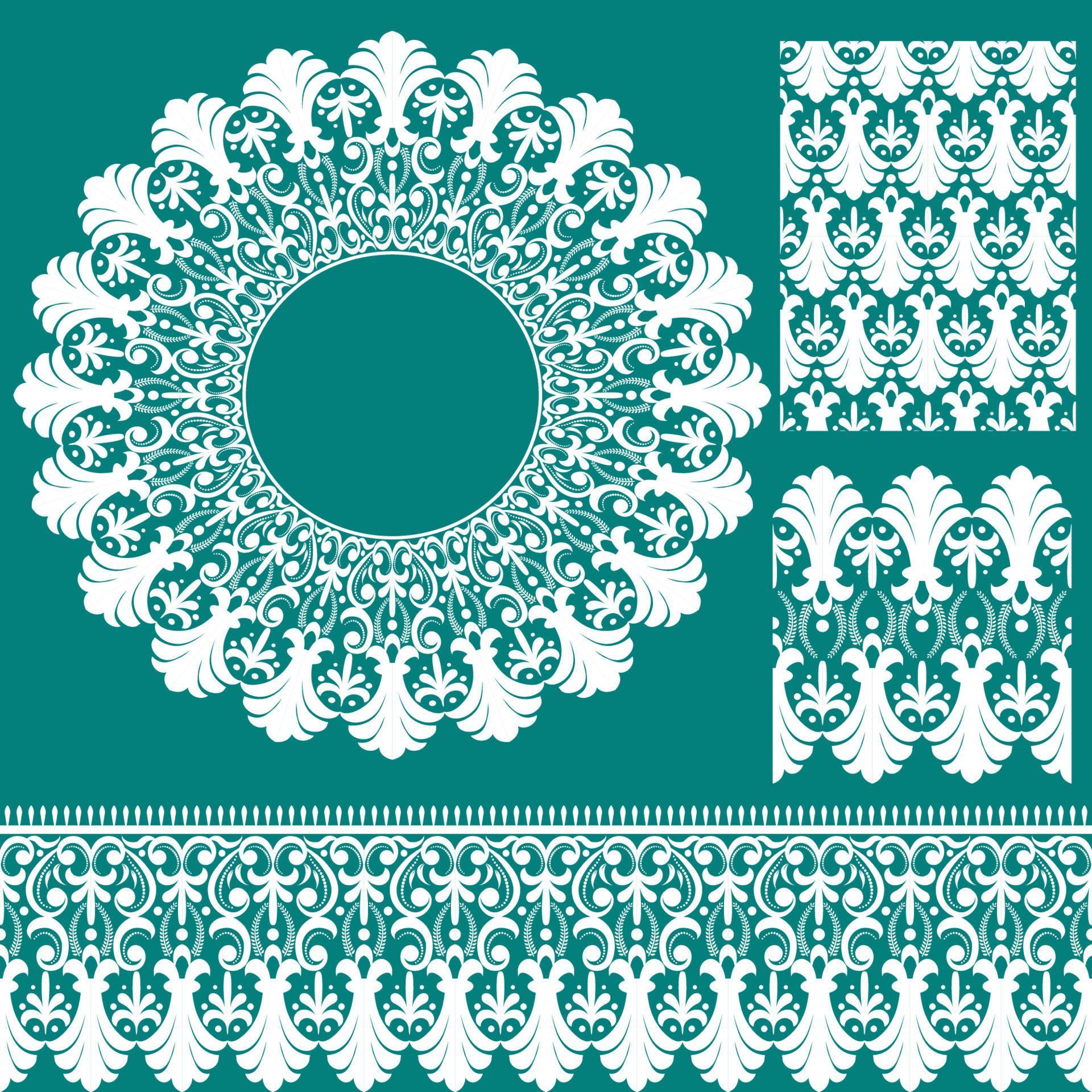 Seamless lace set 7106543 Vector Art at Vecteezy