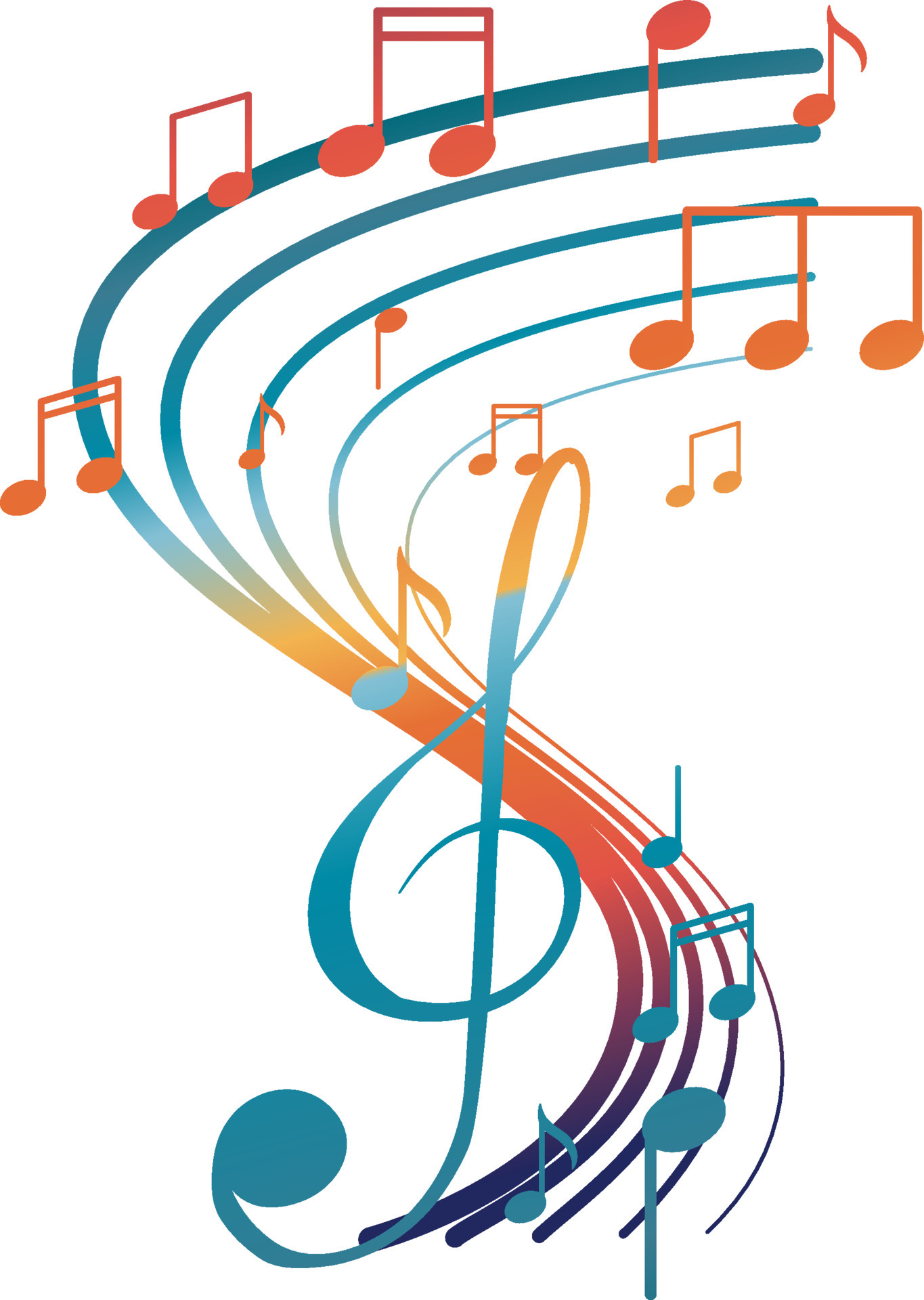 Flowing Music Notes Vector Art, Icons, and Graphics for Free Download