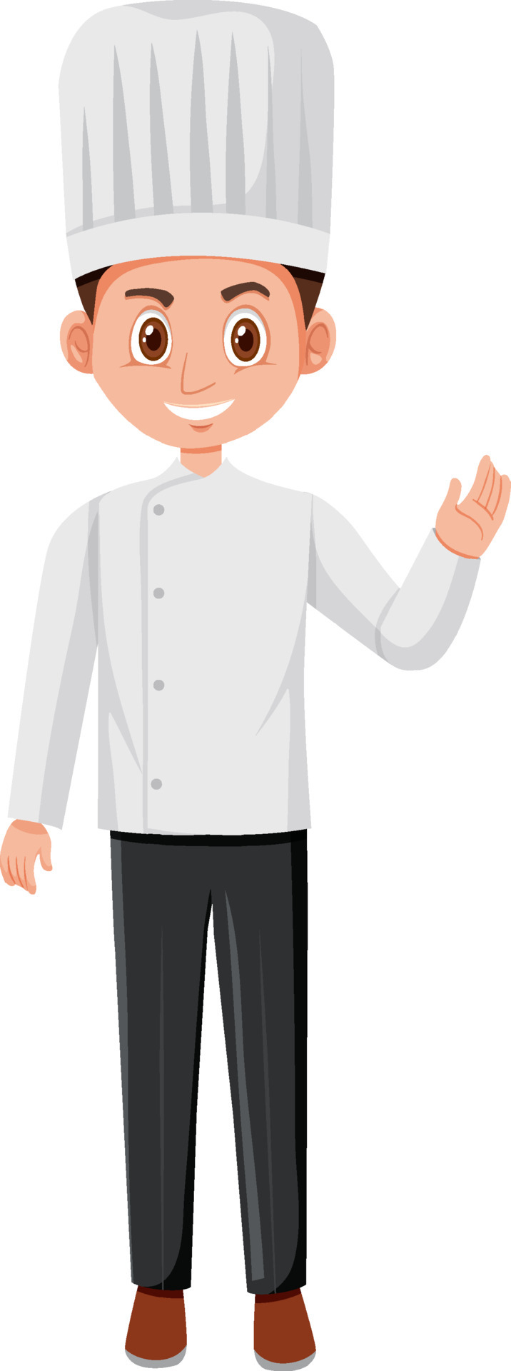 Male chef in white outfit 7107494 Vector Art at Vecteezy