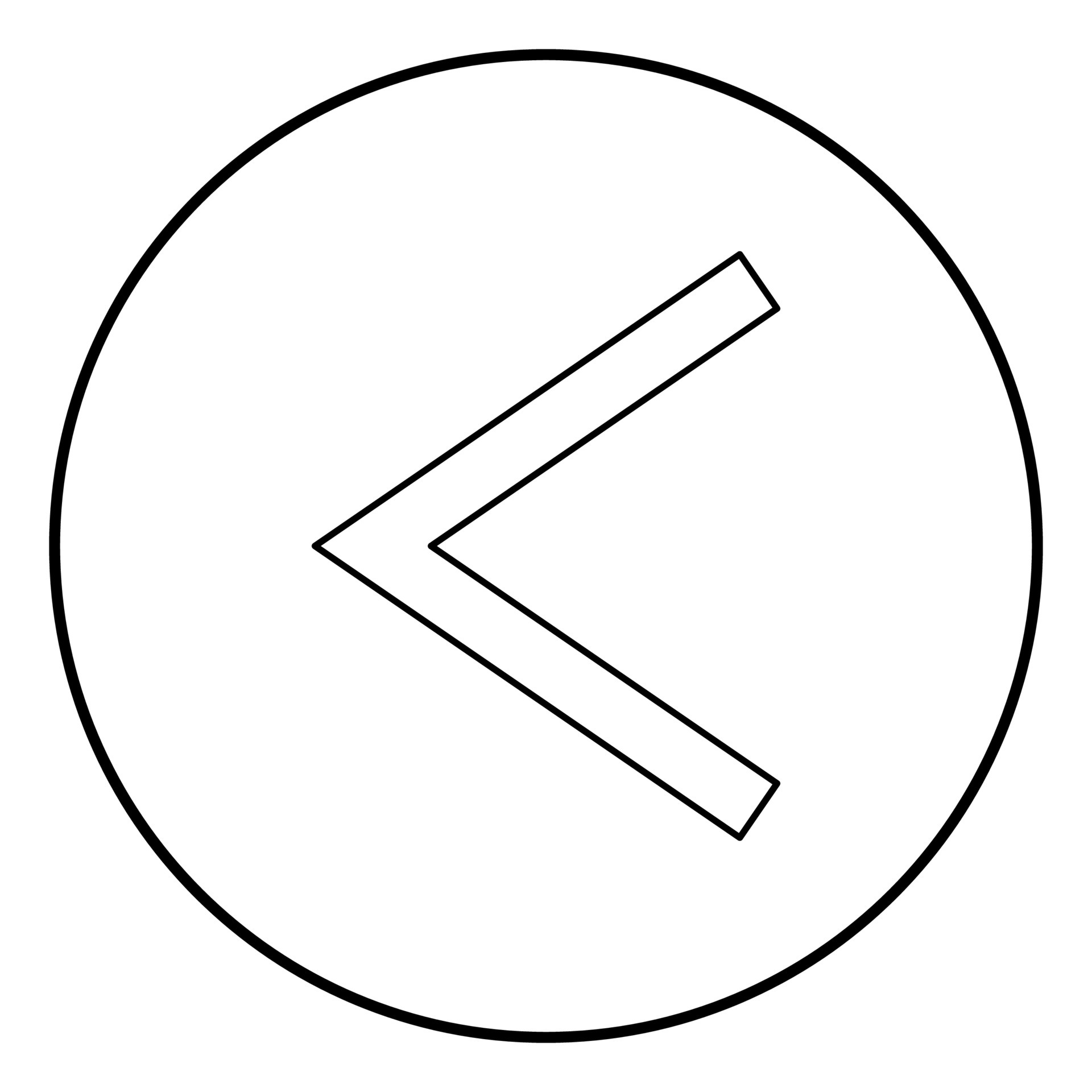 Kenaz Rune Kanu Symbol Ulcer Torch Icon Outline Black Color Vector In Circle Round Illustration